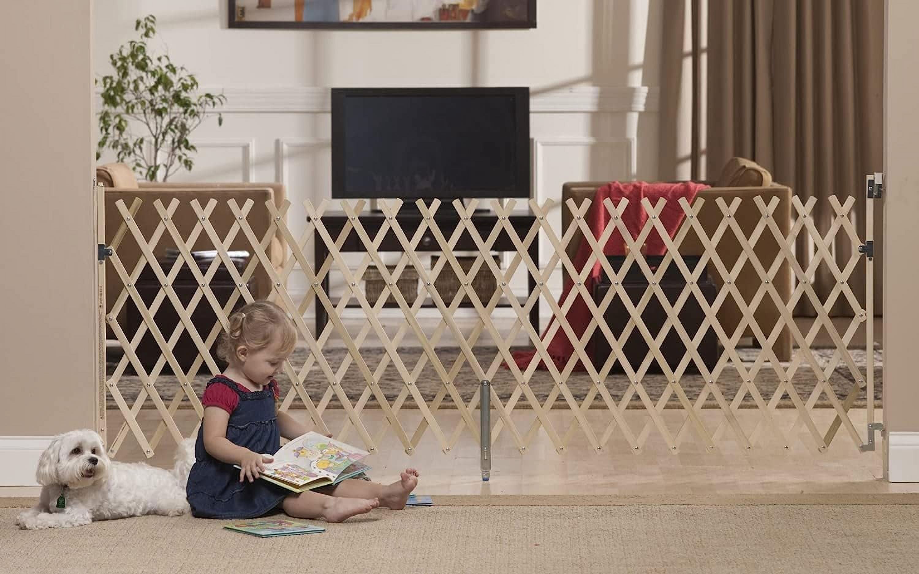 GMI Keepsafe 108" Wood Expansion PetShield Gate-9 ft. gate - Walmart.com