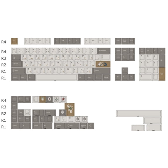 GMK Alhambra Theme Keycap 167key Set PBT Custom Retro Keyboard Cap ...