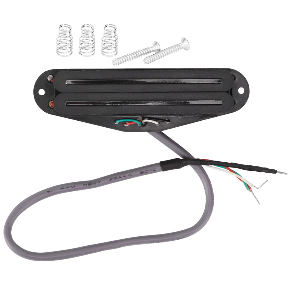 GMN07 Electric Guitar Pickup Black Double Rail 4 Core Cord Pickup for 6 ...