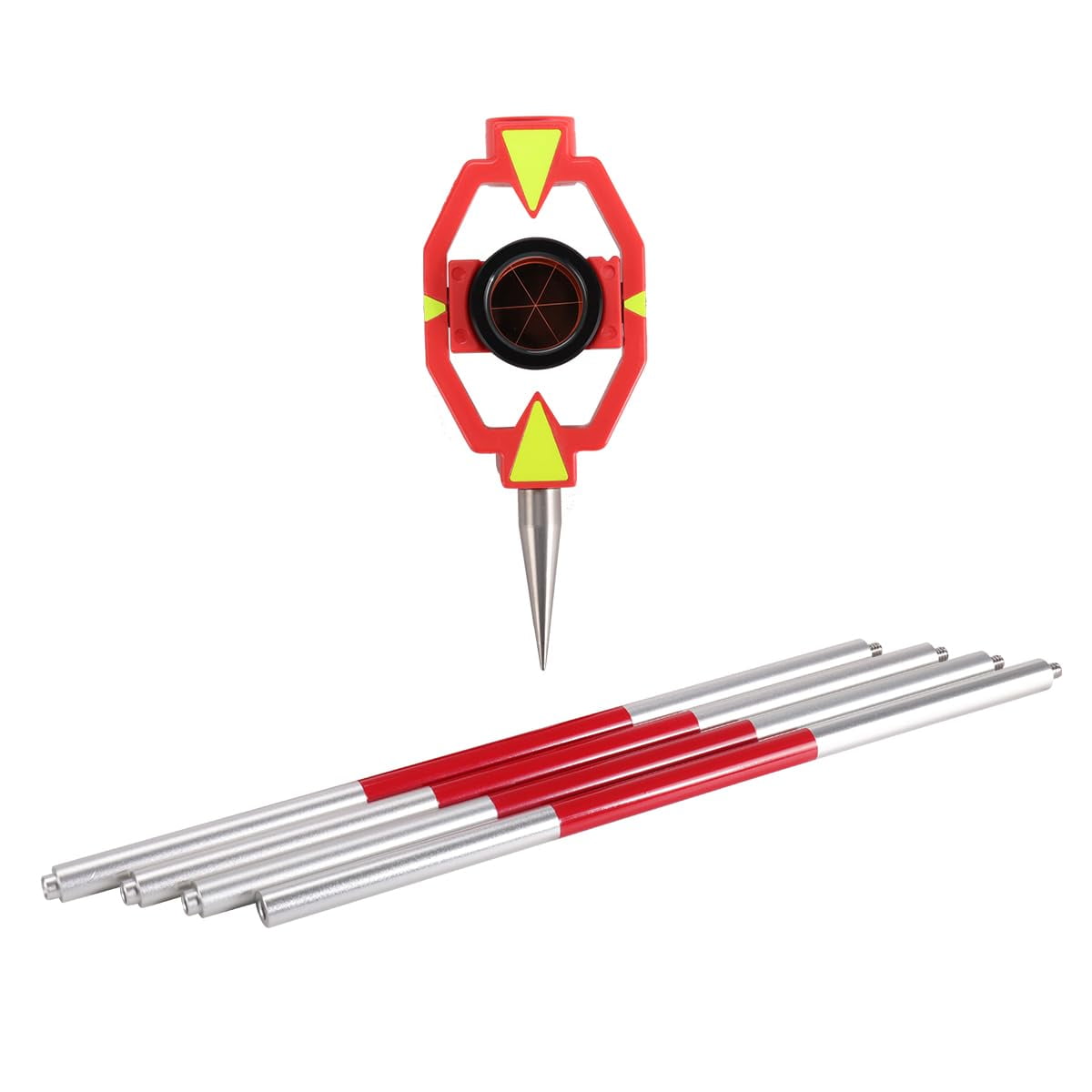 GMP111 Mini Surveying Prism with 4 Extendable Aluminum Poles, Copper ...