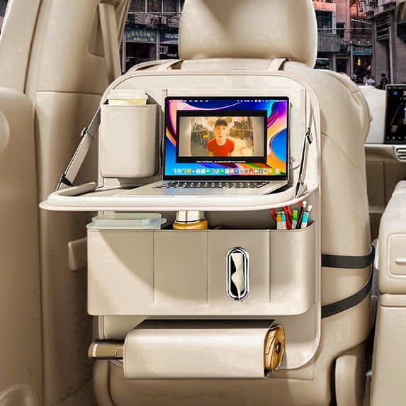 GMQ, Backseat Car Organizer with Tray, 23x16 inches, Beige - Walmart.com
