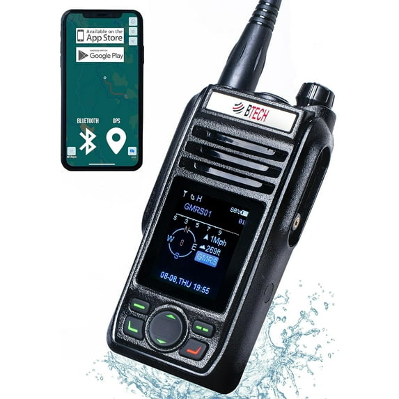 GMRS-PRO 5W Long-Range GMRS Radio – IP67 Waterproof, Bluetooth VOX, GPS ...