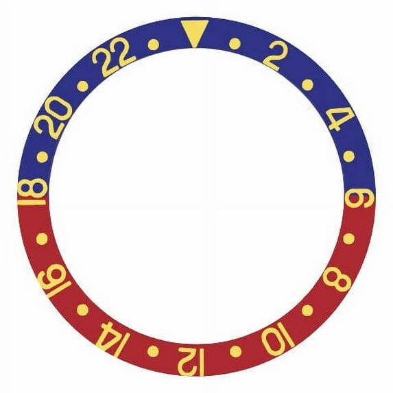 GMT BEZEL INSERT FOR ROLEX GMT MASTER I 16753, 16758, 16759 BLUE RED ...