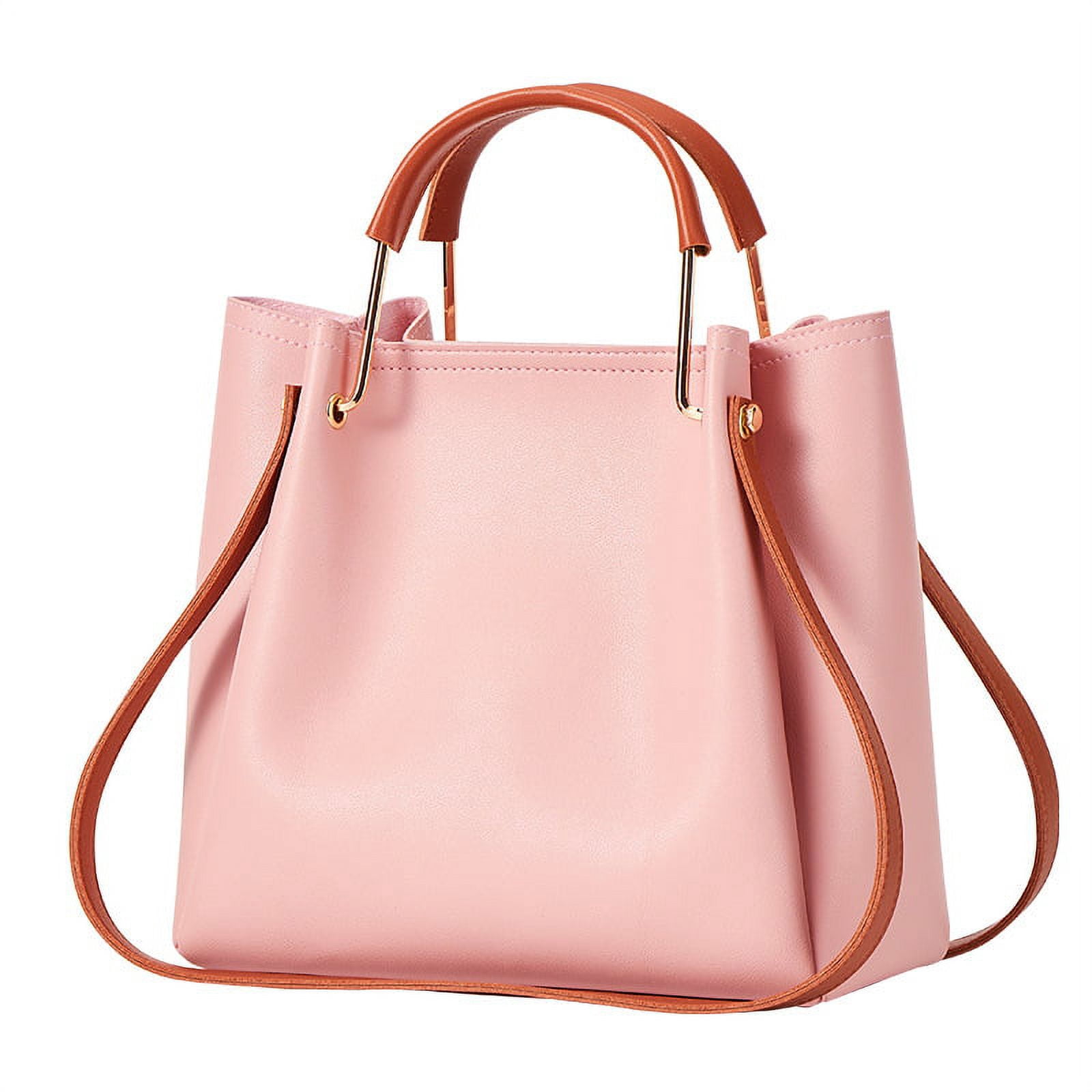 GMYLE Women's SyntheticPU Leather Bucket Handbag, Pink - Walmart.com