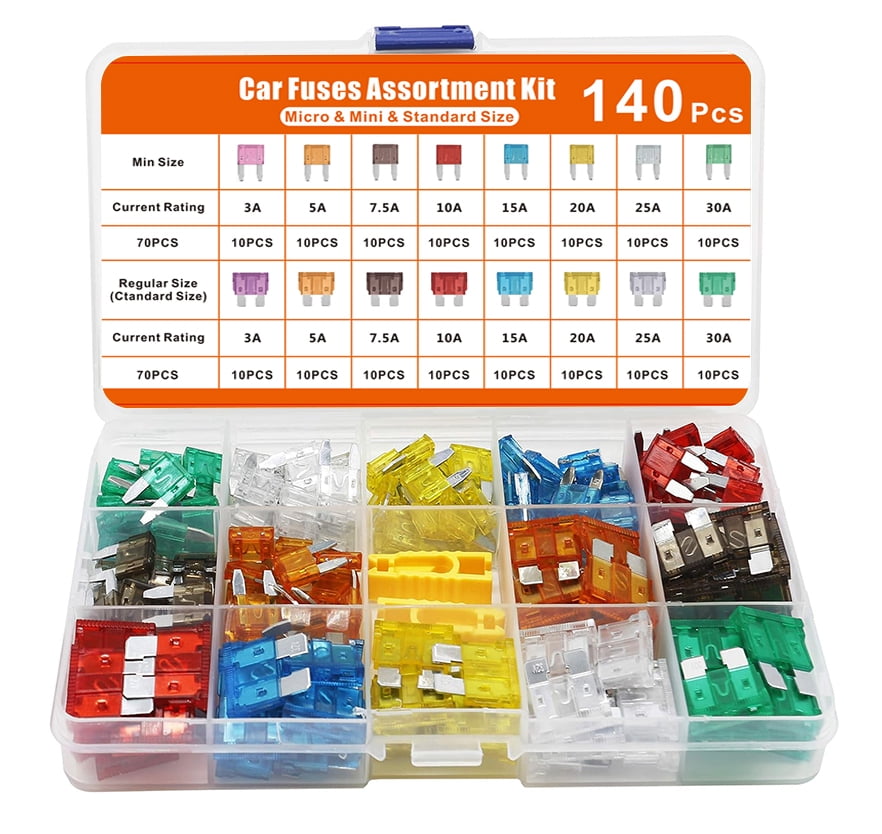 GMZW 120 Pcs Fuses Automotive Kit - Blade Auto Fuse Assortment Standard ...
