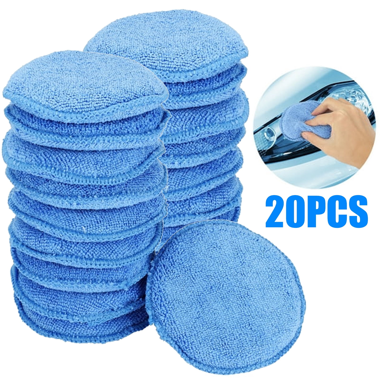 GMZW 20PC Microfiber Wax Applicator Pads, Car Wax Applicator, Buffing ...