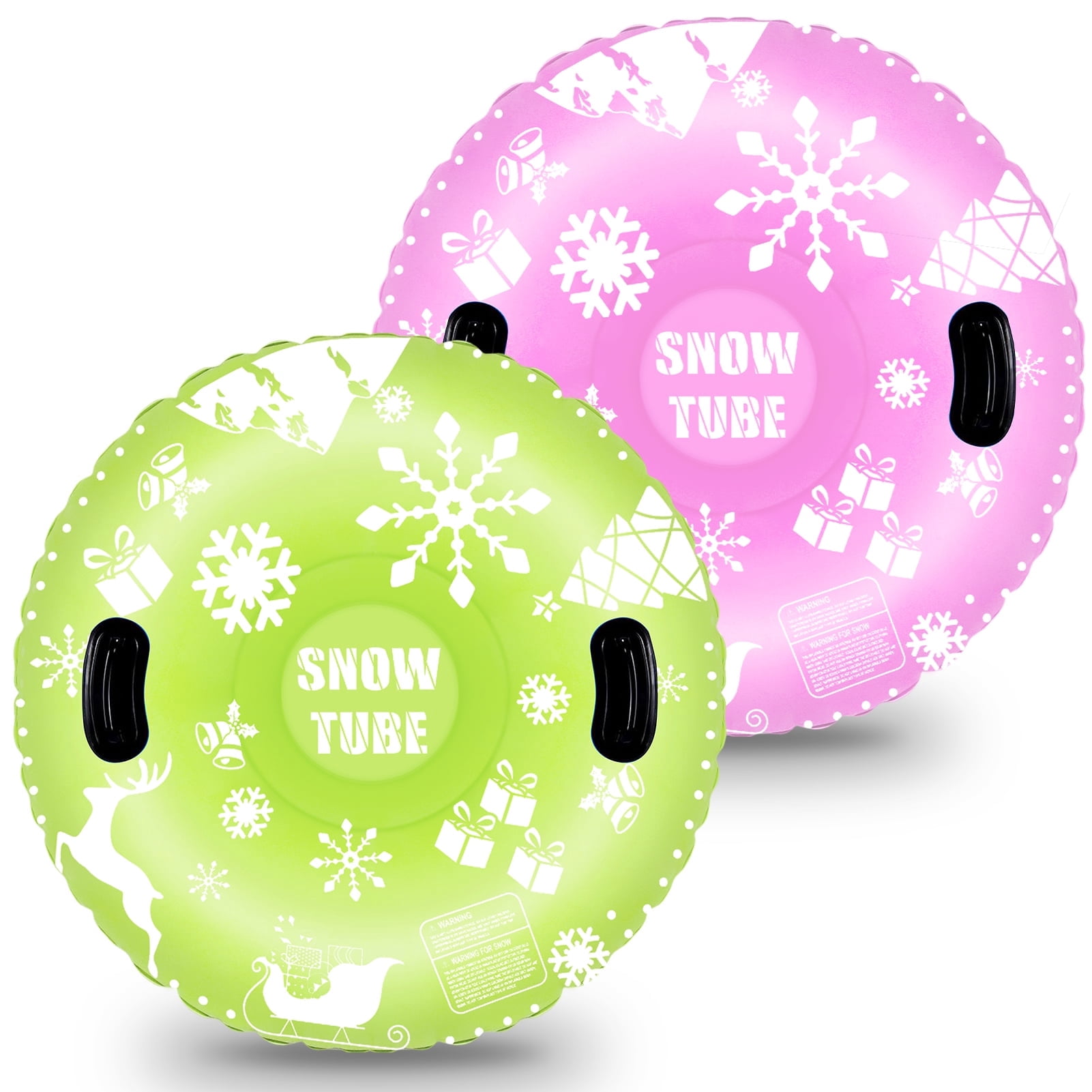 GMZW Snow Tube, 2 Packs for The Whole Family Inflatable Snow Sled for ...