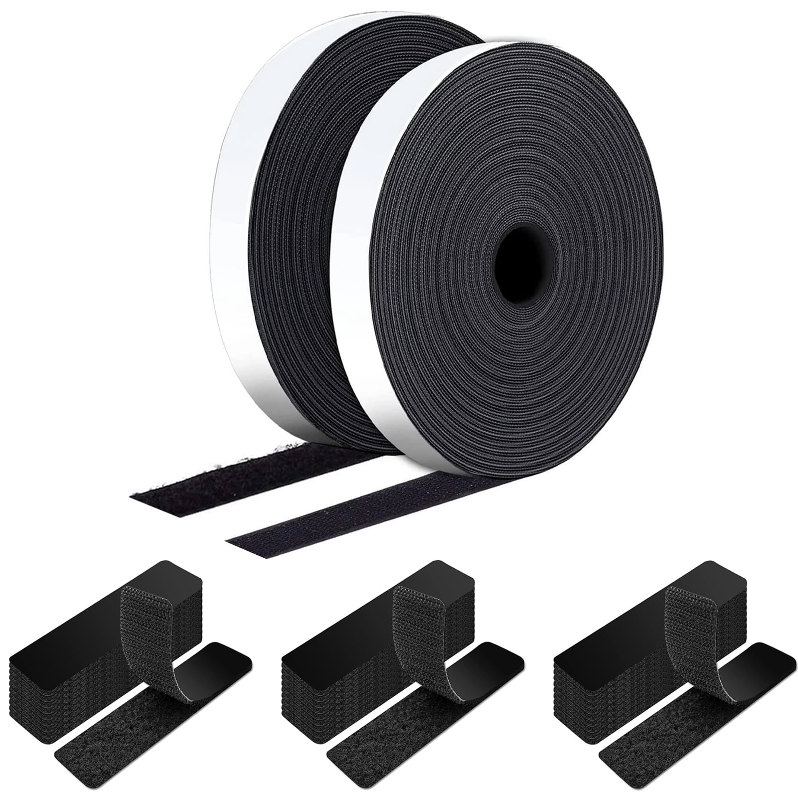 GMZW Velcro Strips with Adhesive（32.8Ft x 1Inch + 30 Pack Velcro ...