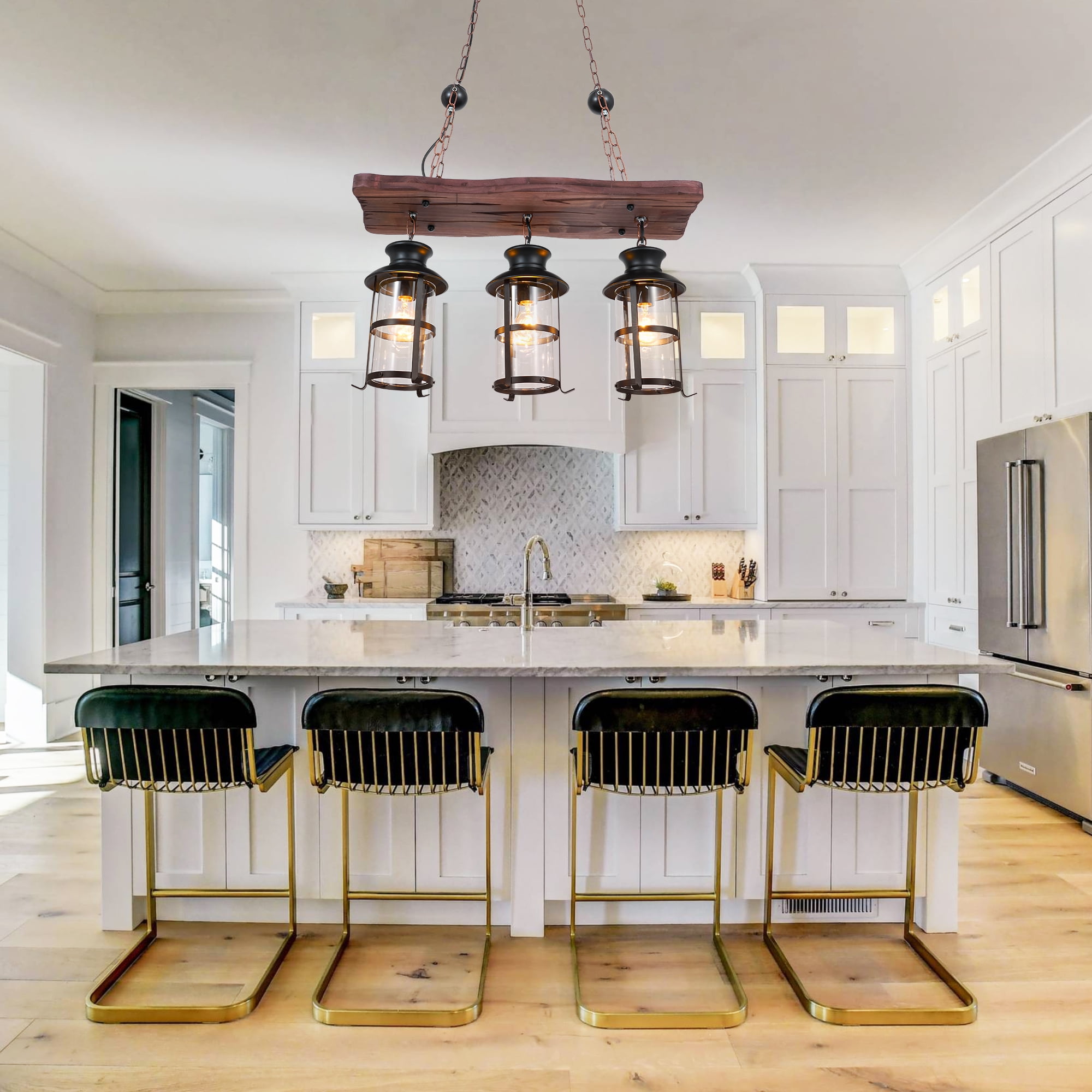 GMizon 9-inch retro creative chandelier, 3 bedroom chandeliers, living ...