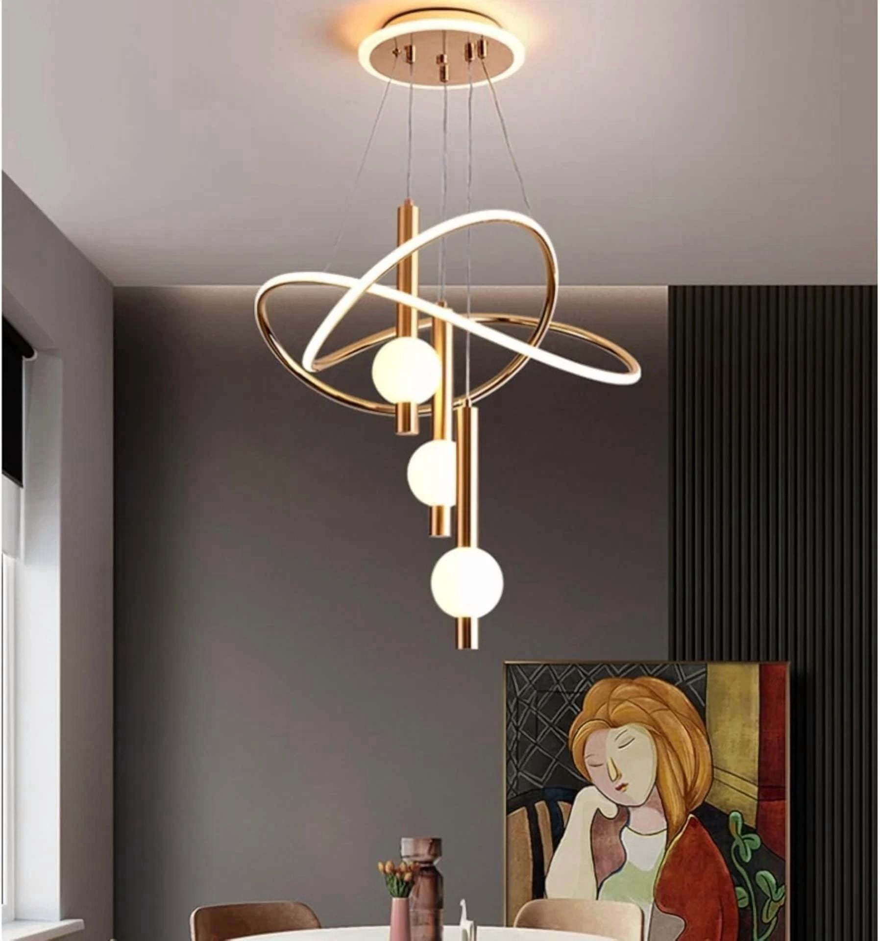 GMizon Creative American style three-color lighting LED chandelier ...