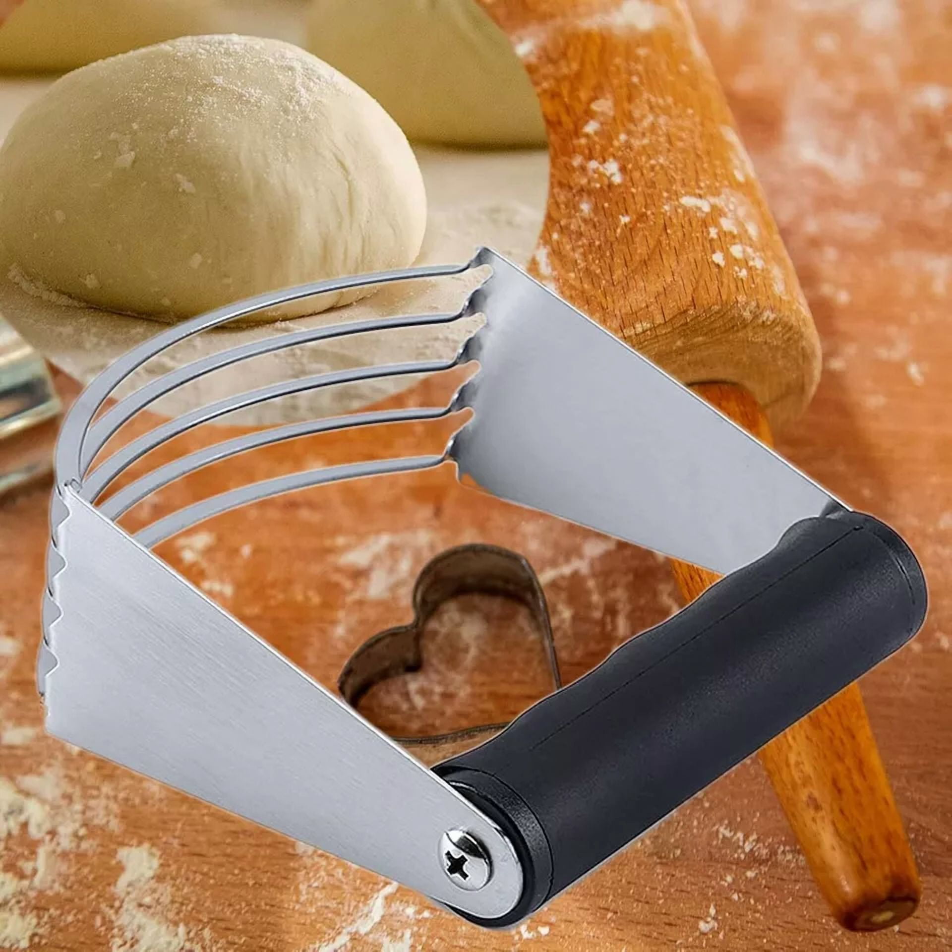GMizon Modern Simple Stainless Steel Pastry Cutter Dough Mixer for ...