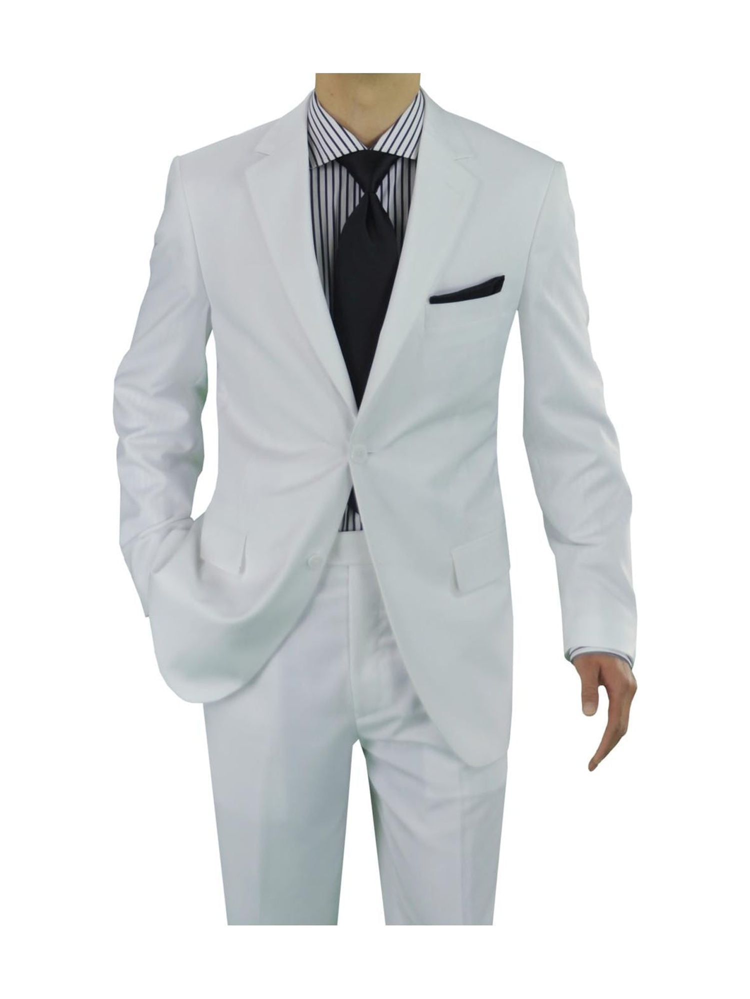 GN GIORGIO NAPOLI Presidential Mens Suit Two Button Suit Set Modern Fit ...