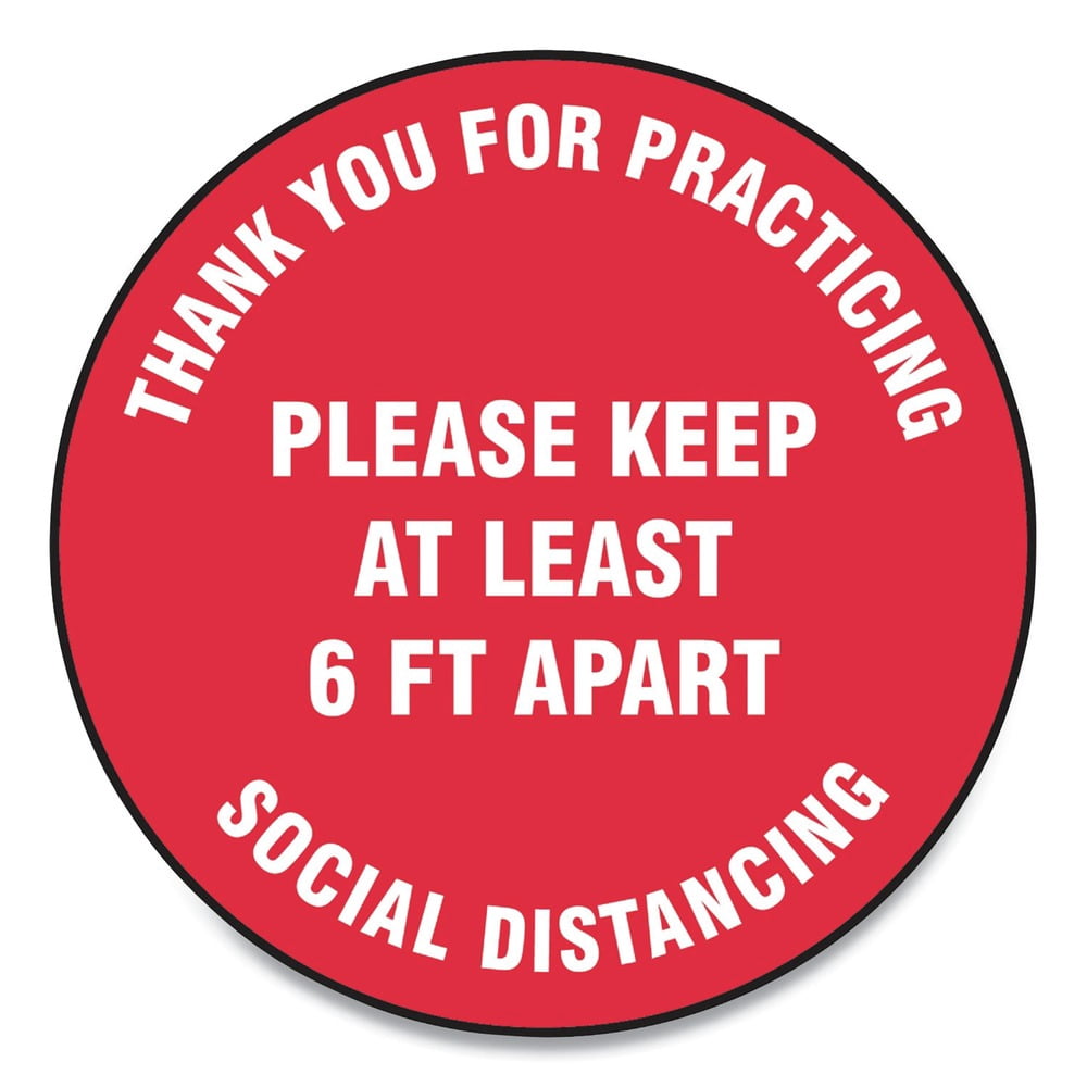 GN1 MFS423ESP 17 in. Circle "Thank You For Practicing Social Distancing ...