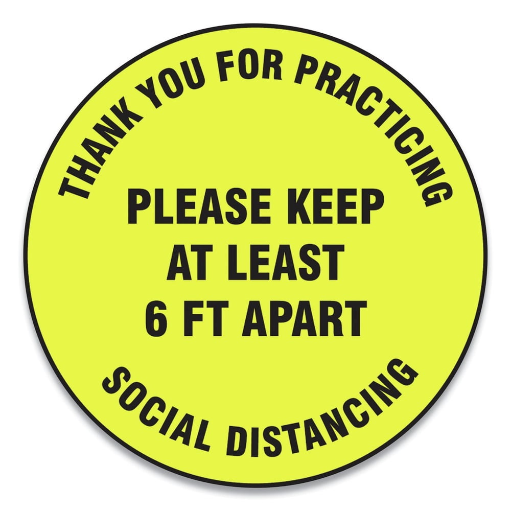GN1 MFS427ESP 17 in. Circle "Thank You For Practicing Social Distancing ...