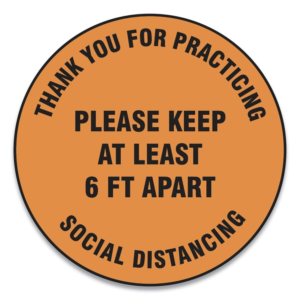 GN1 MFS429ESP 17 in. Circle "Thank You For Practicing Social Distancing ...