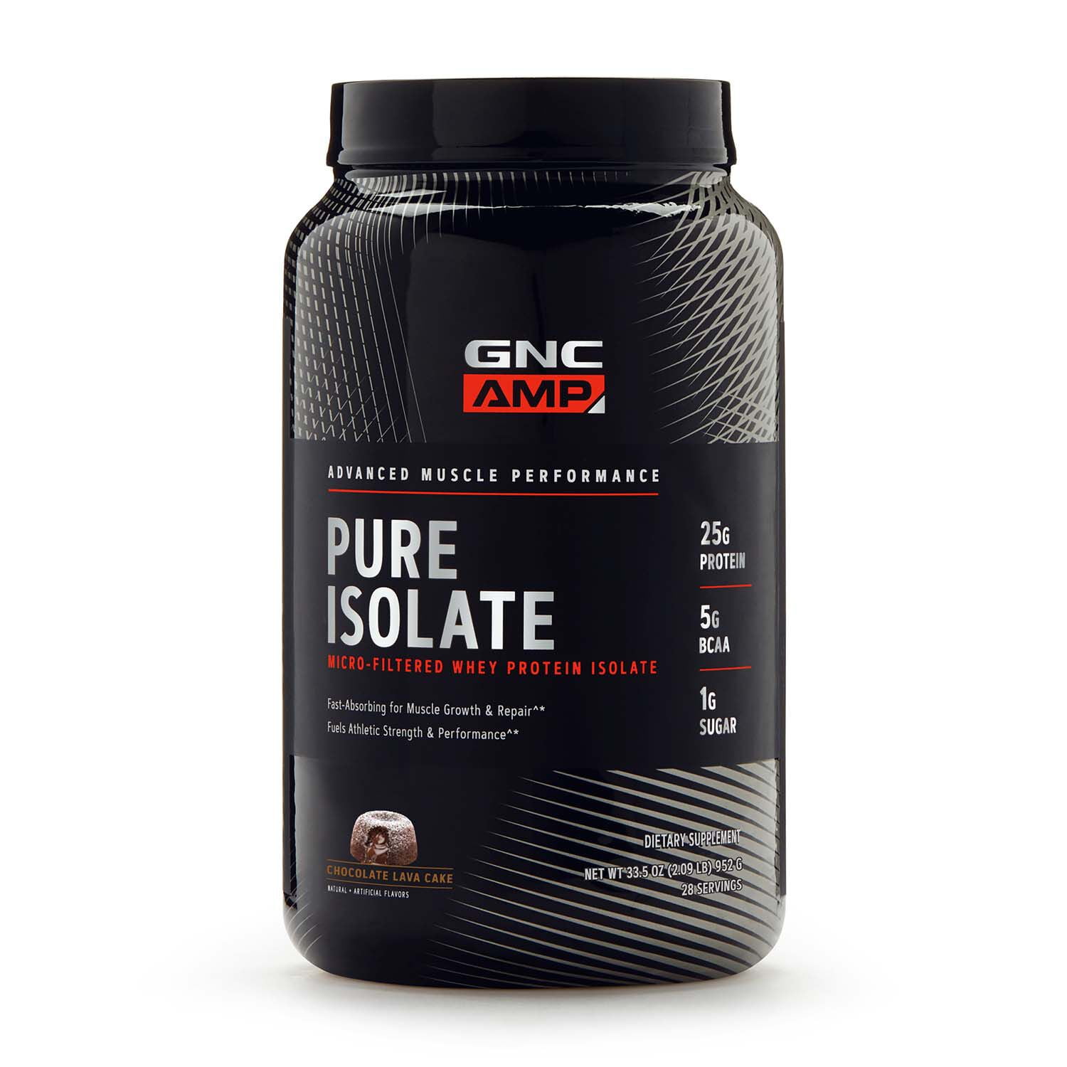 GNC AMP Pure Isolate Whey Protein Powder, Muscle Growth, Recovery ...