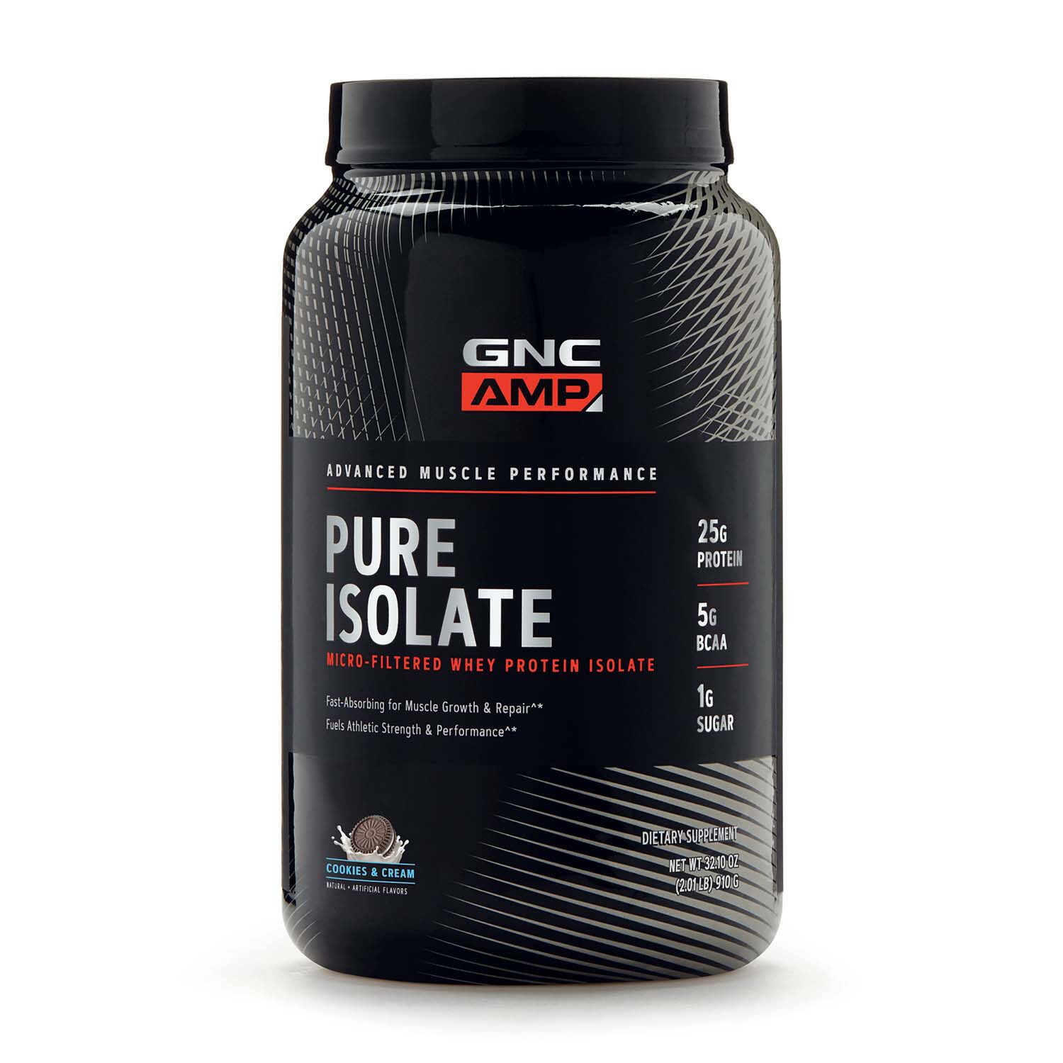 GNC AMP Pure Isolate Protein Powder | 25g Whey Protein Isolate with 5g ...
