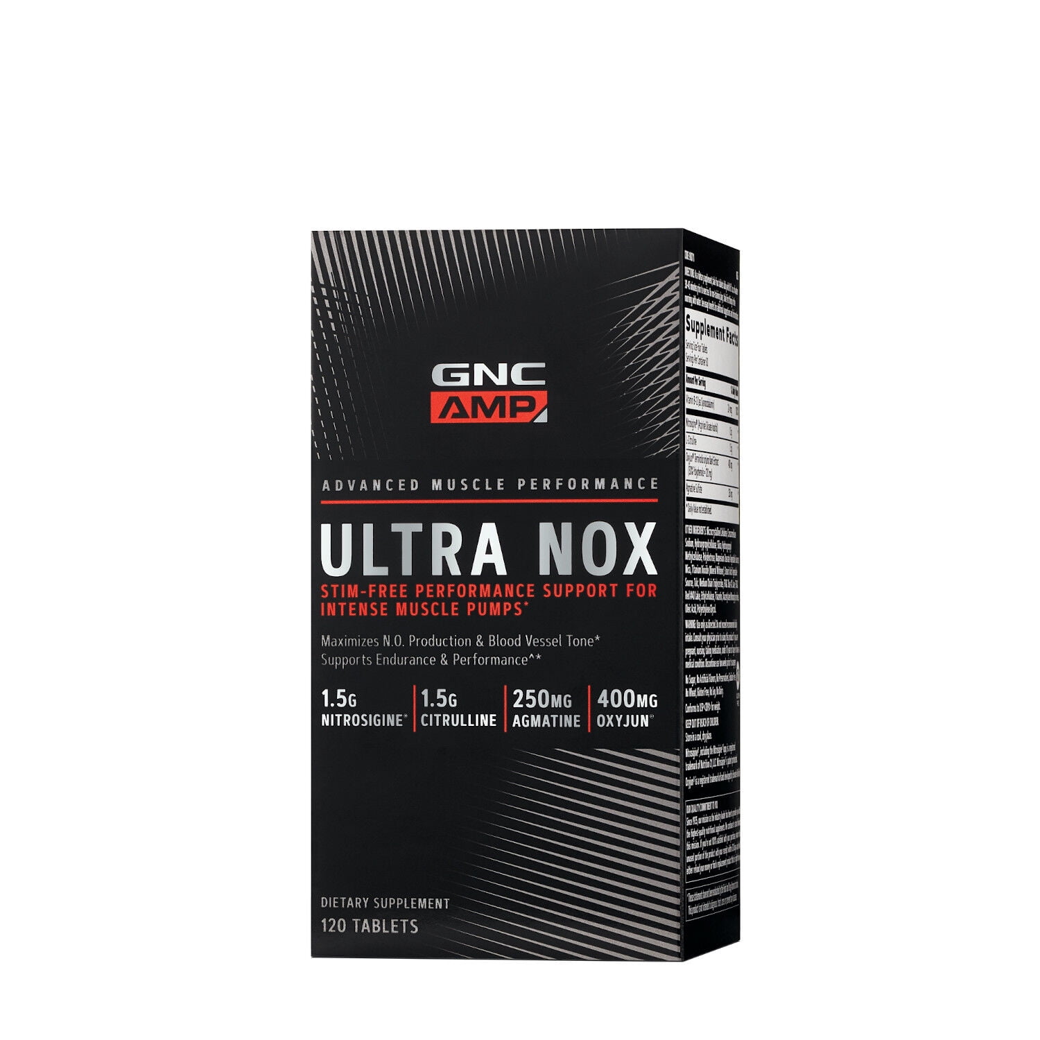 GNC AMP Ultra Nox, 120 Tablets, Maximizes Nitric Oxide Production ...