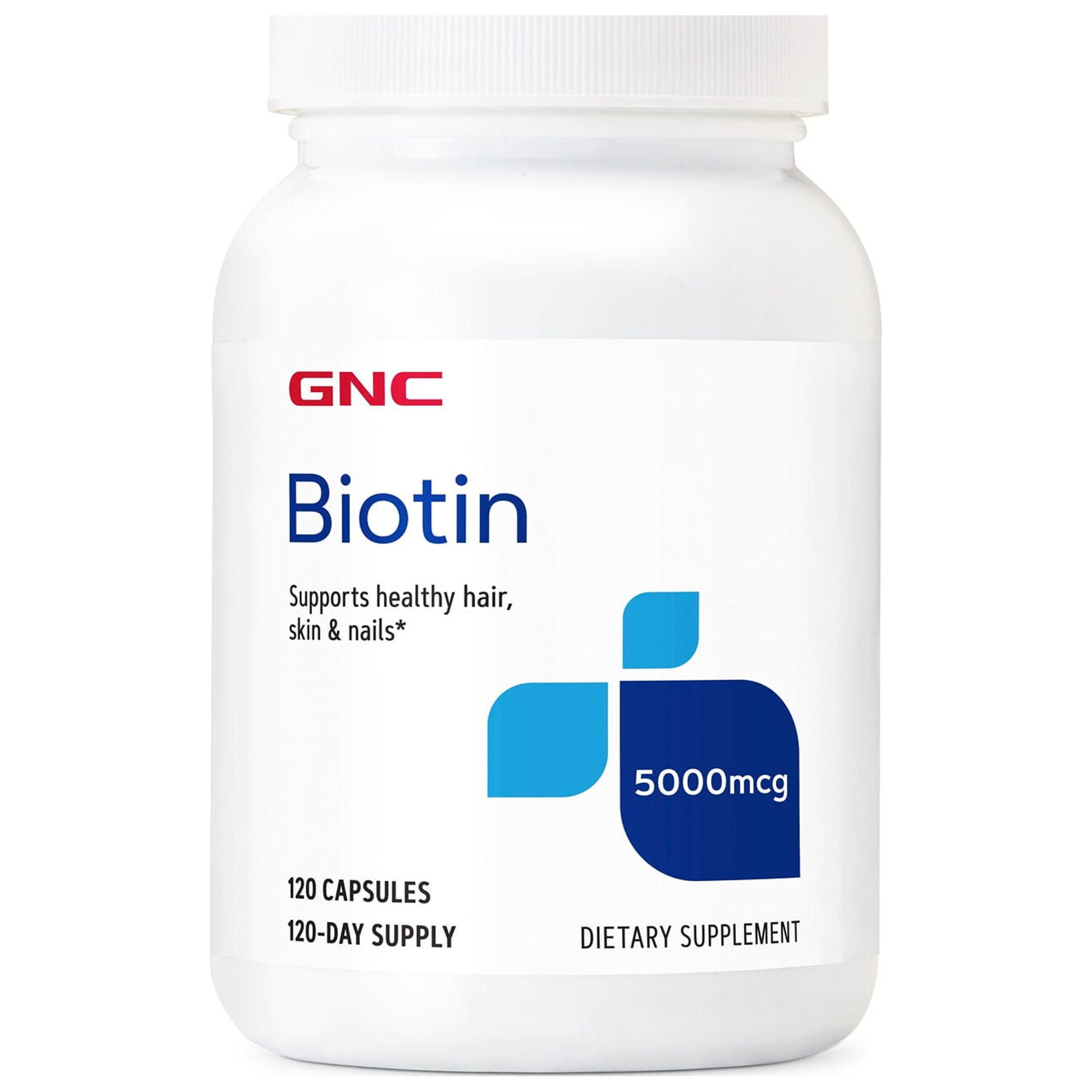 GNC Biotin 5000mcg Beauty Supplement | Supports Healthy Hair, Skin ...