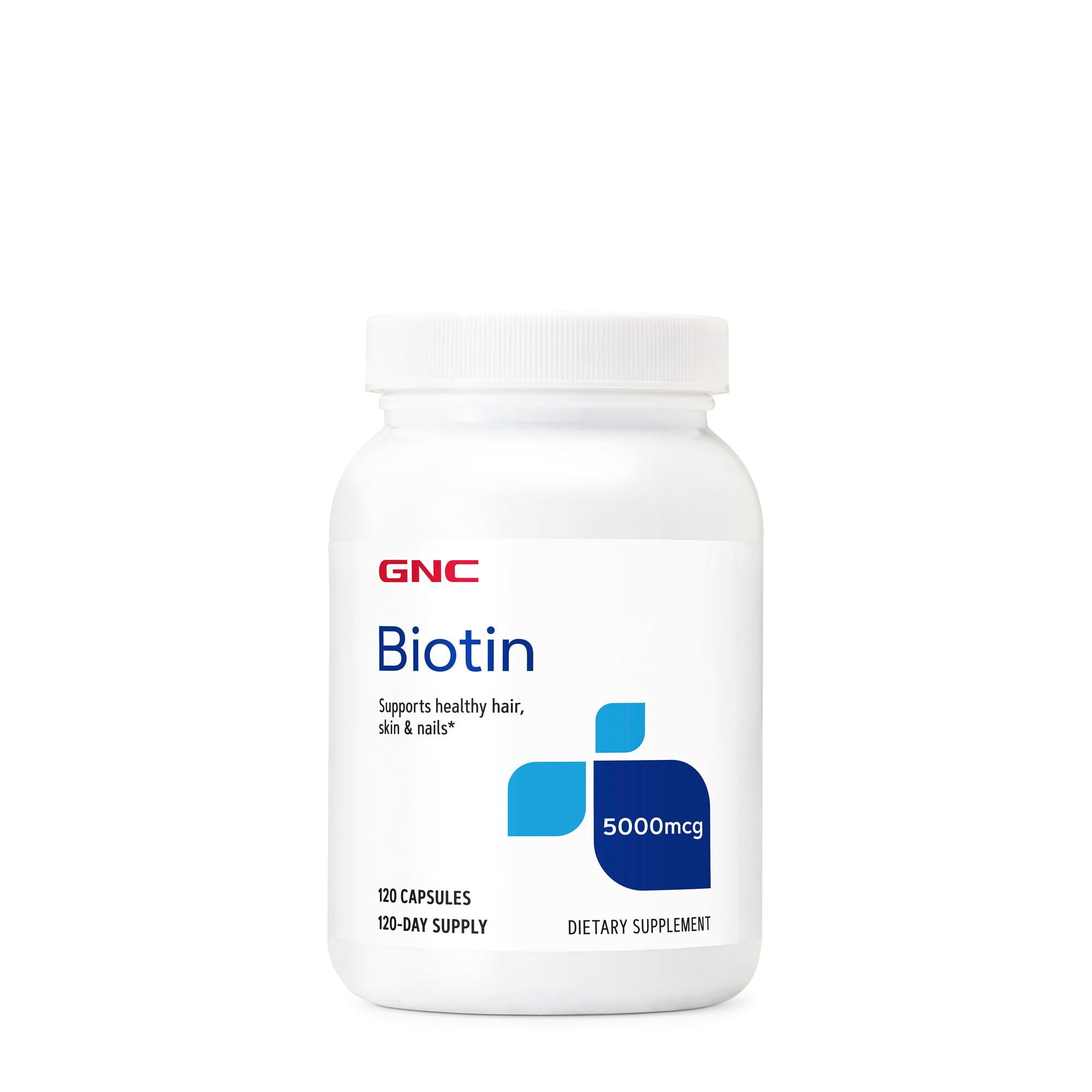 GNC Biotin 5000mcg Beauty Supplement | Supports Healthy Hair, Skin ...