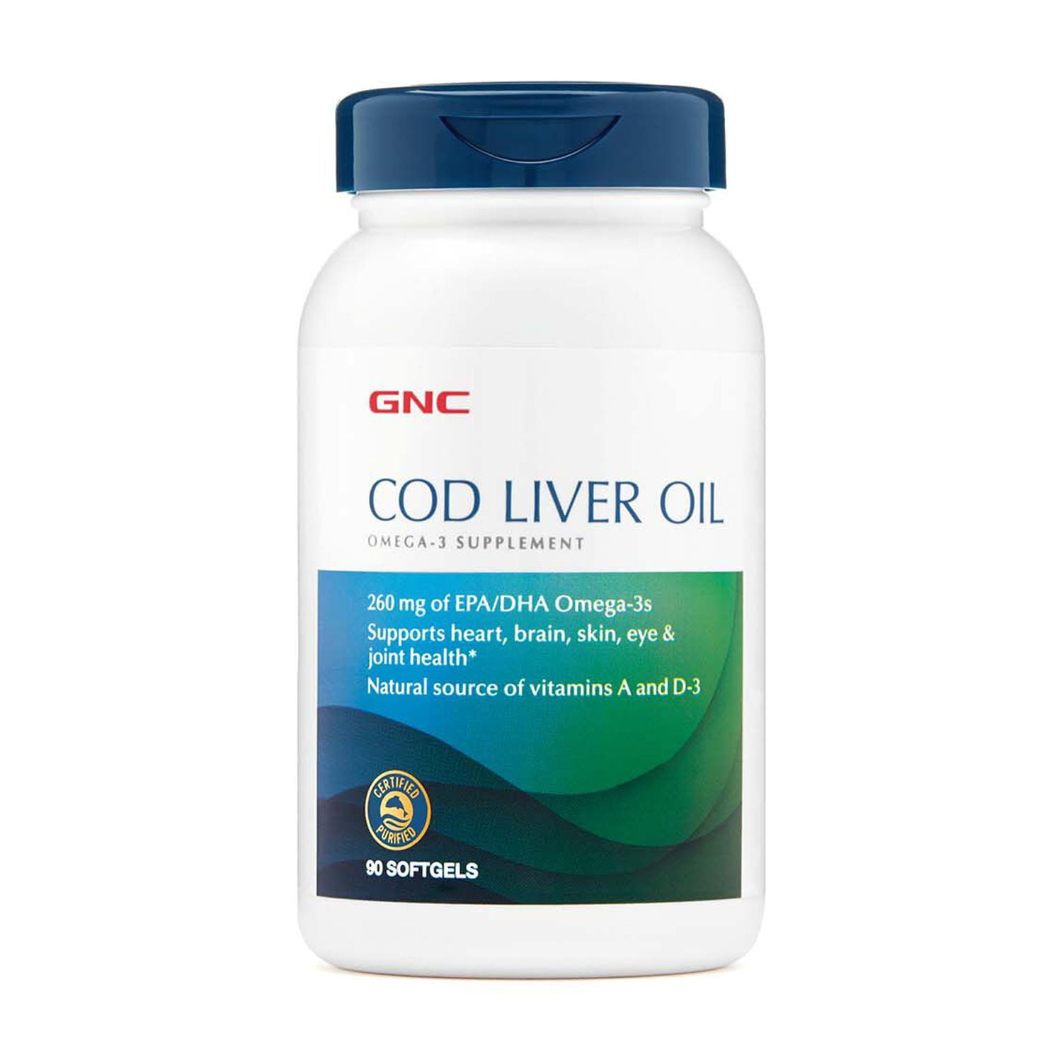 GNC Cod Liver Oil | Supports Heart, Brain, Skin, Eye, & Joint Health ...