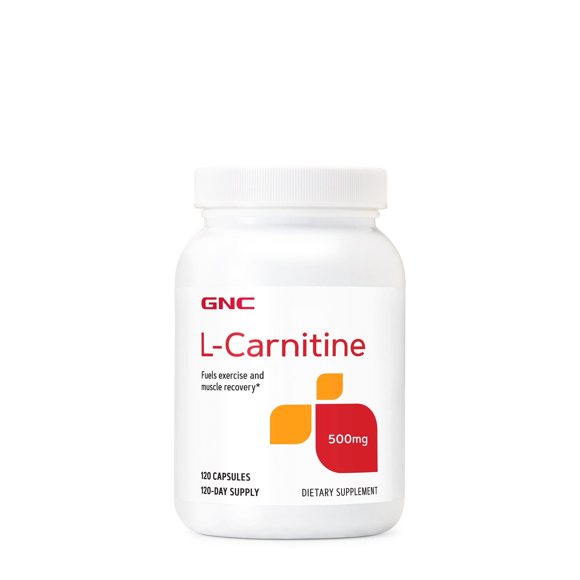 GNC L-Carnitine 500mg, 120 Capsules, Helps Metabolize Long-Chain Fatty ...