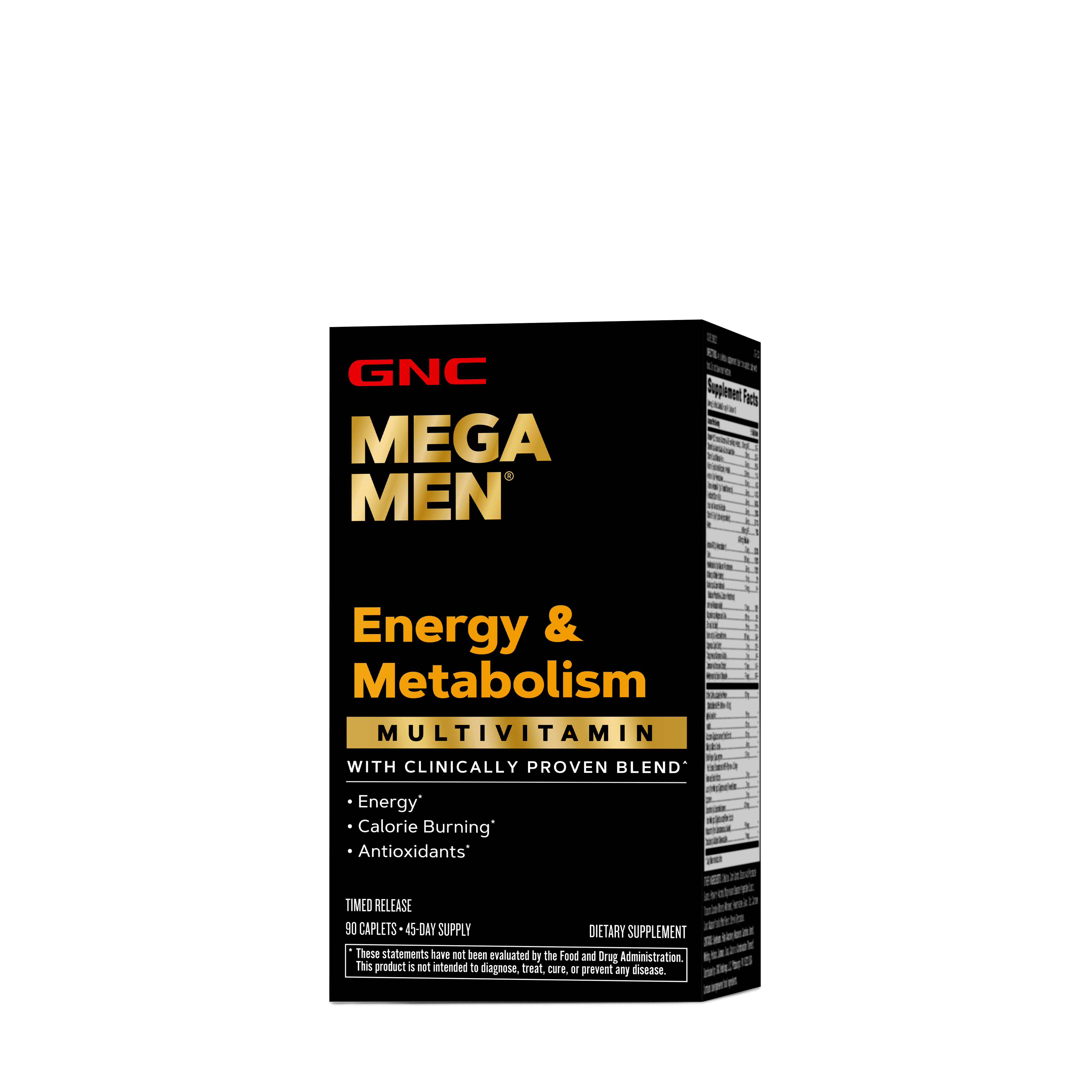 GNC Mega Men Energy & Metabolism Multivitamin | Antioxidants and ...
