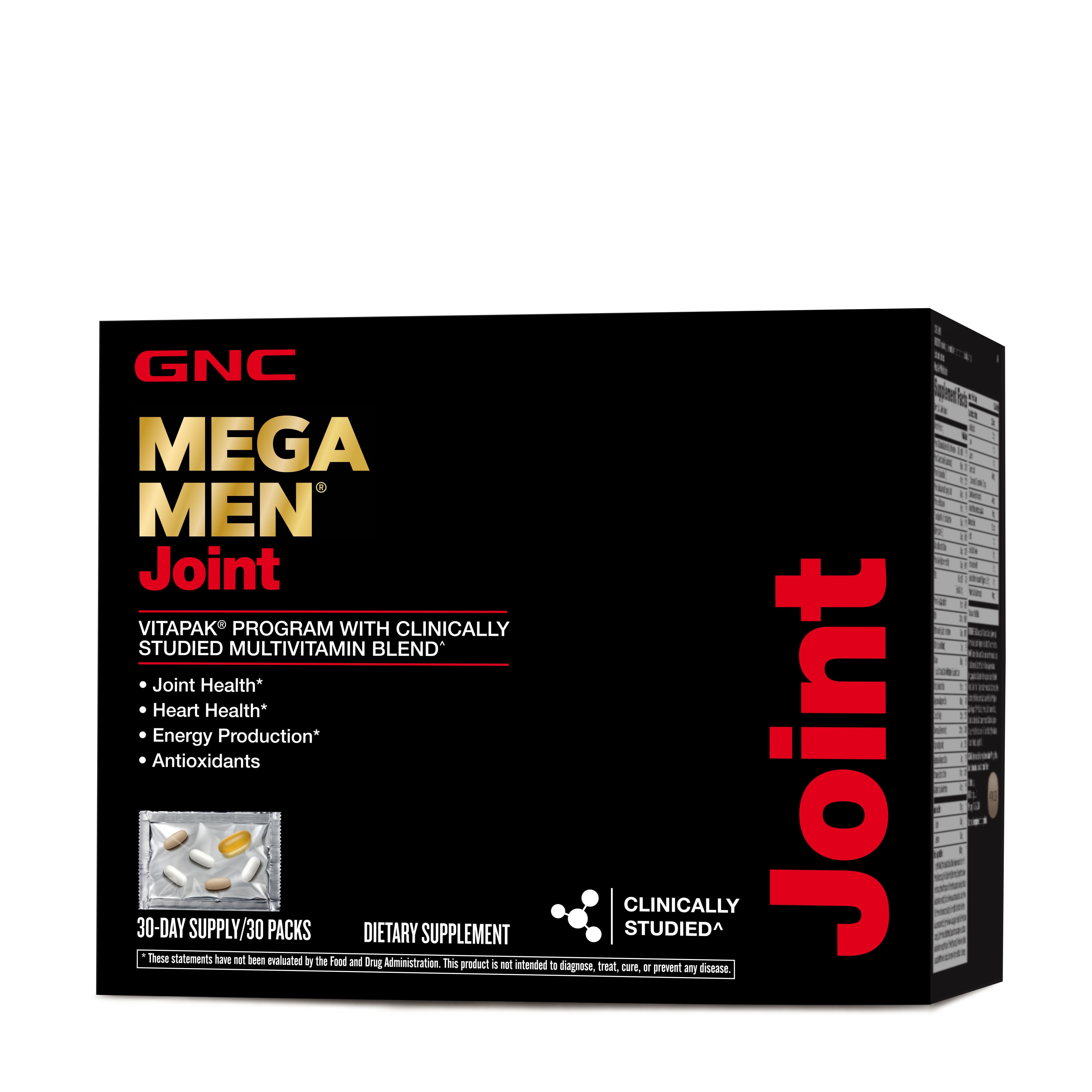 GNC Mega Men Joint Vitapak | Daily Multivitamin for Joint & Heart ...