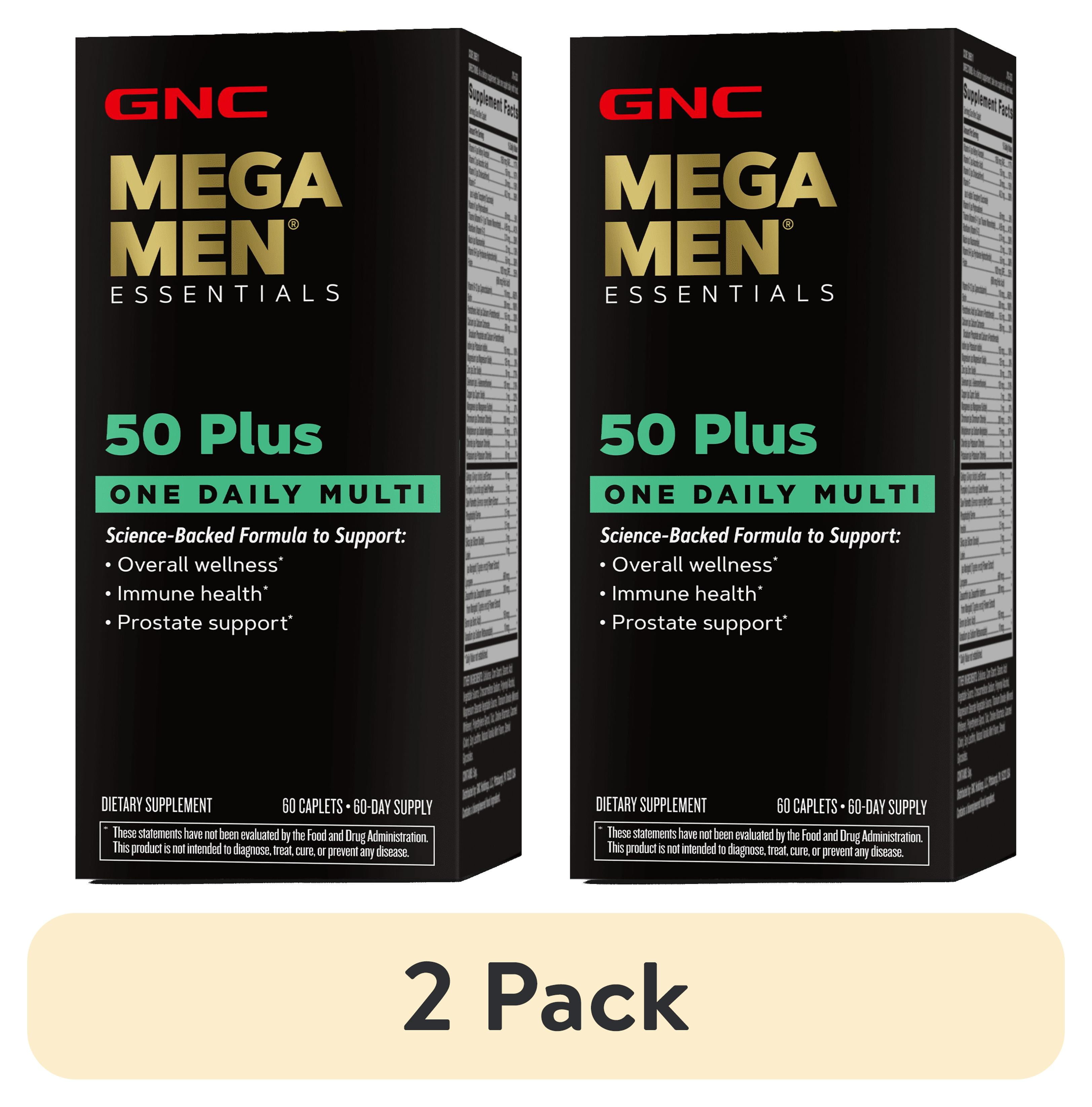 (2 pack) GNC Mega Men 50 Plus Multivitamin | Antioxidants | Heart ...