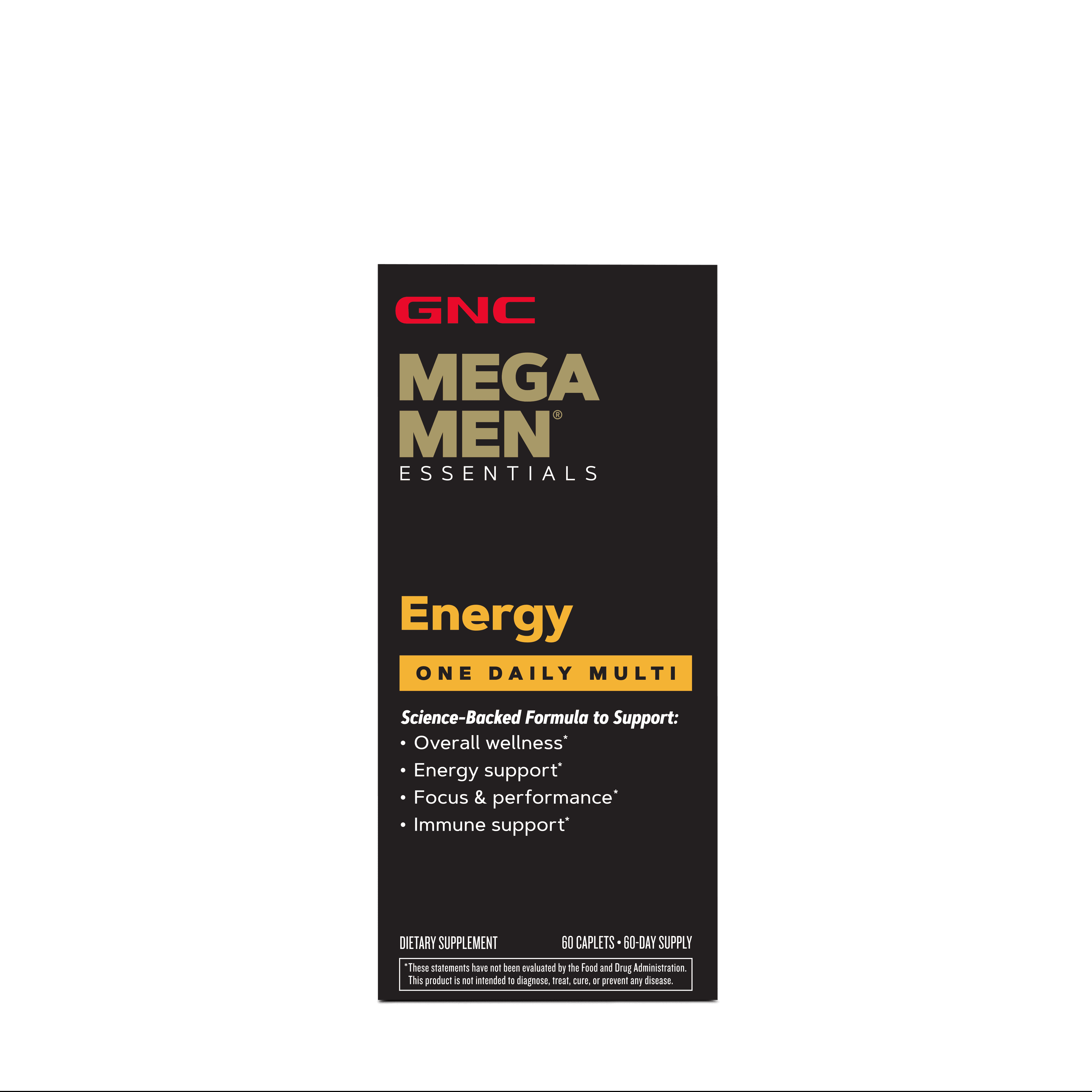 GNC, Mega Men Multivitamin, 1 Daily, Supports Energy and Metabolism ...