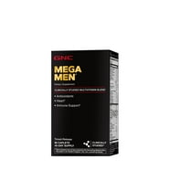 GNC Mega Men 50 Plus Clinically Proven Multivitamin Caplets, For Heart ...
