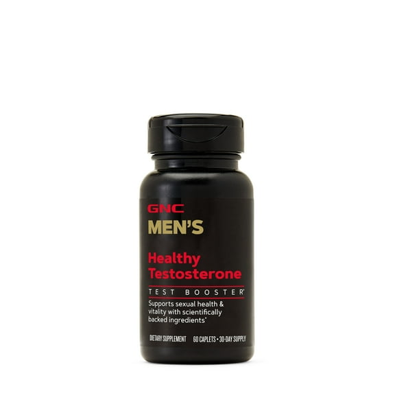 GNC Men's Healthy Testosterone, Vitality Booster, 60 Caplets for Sexual ...