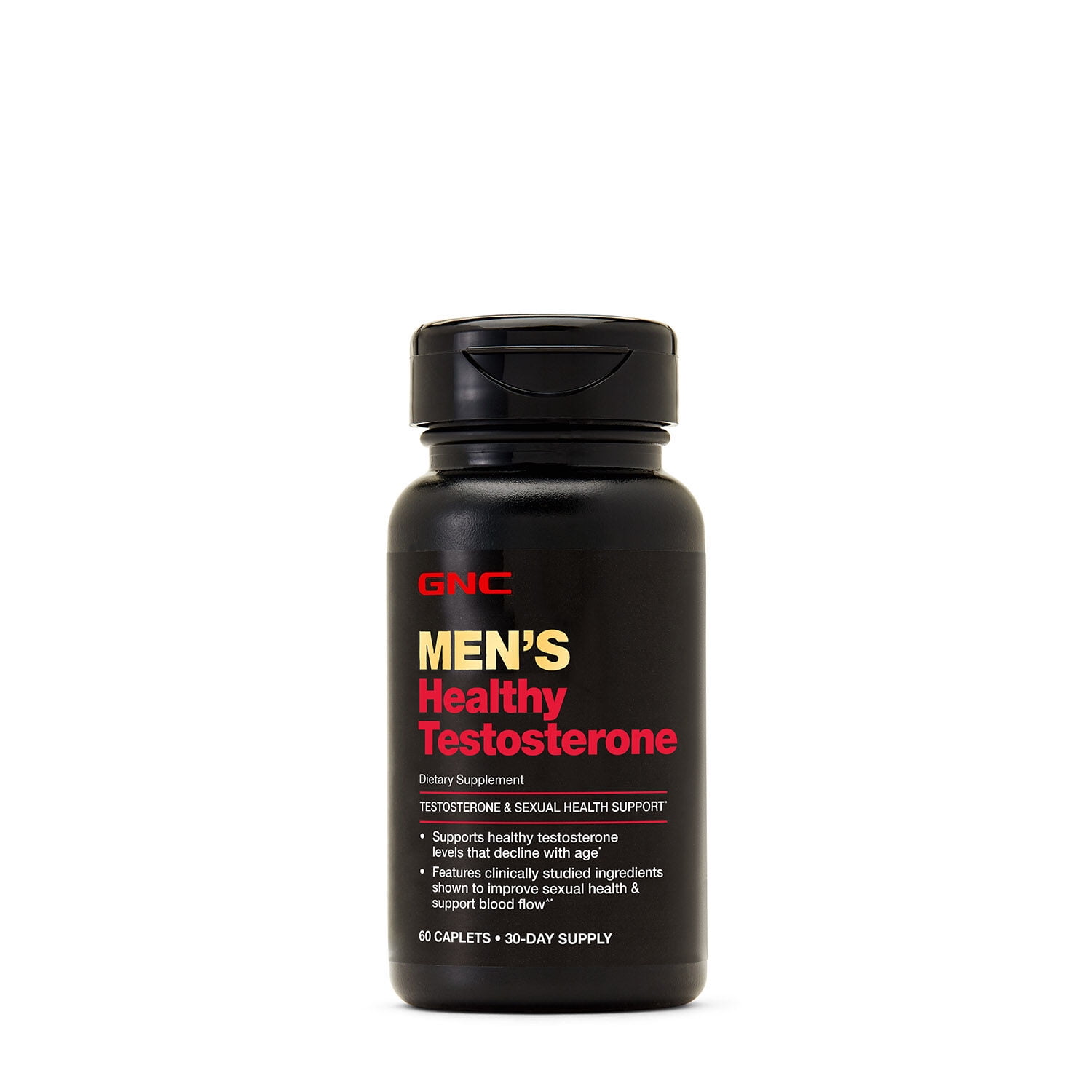 GNC Men's Healthy Testosterone, Vitality Booster, 60 Caplets for Sexual ...