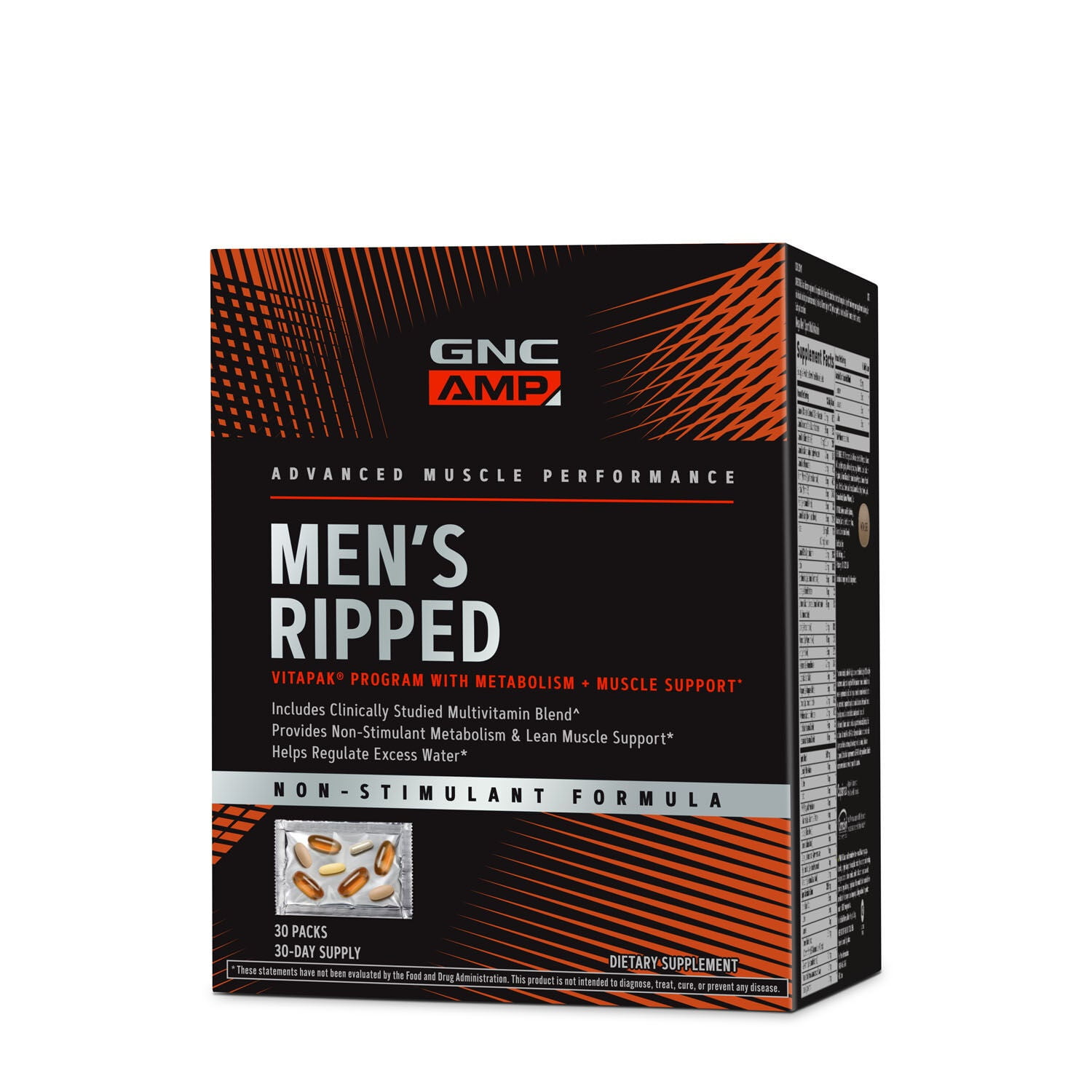 GNC Men's Ripped Non-Stimulant Formula | 30 Servings - Walmart.com