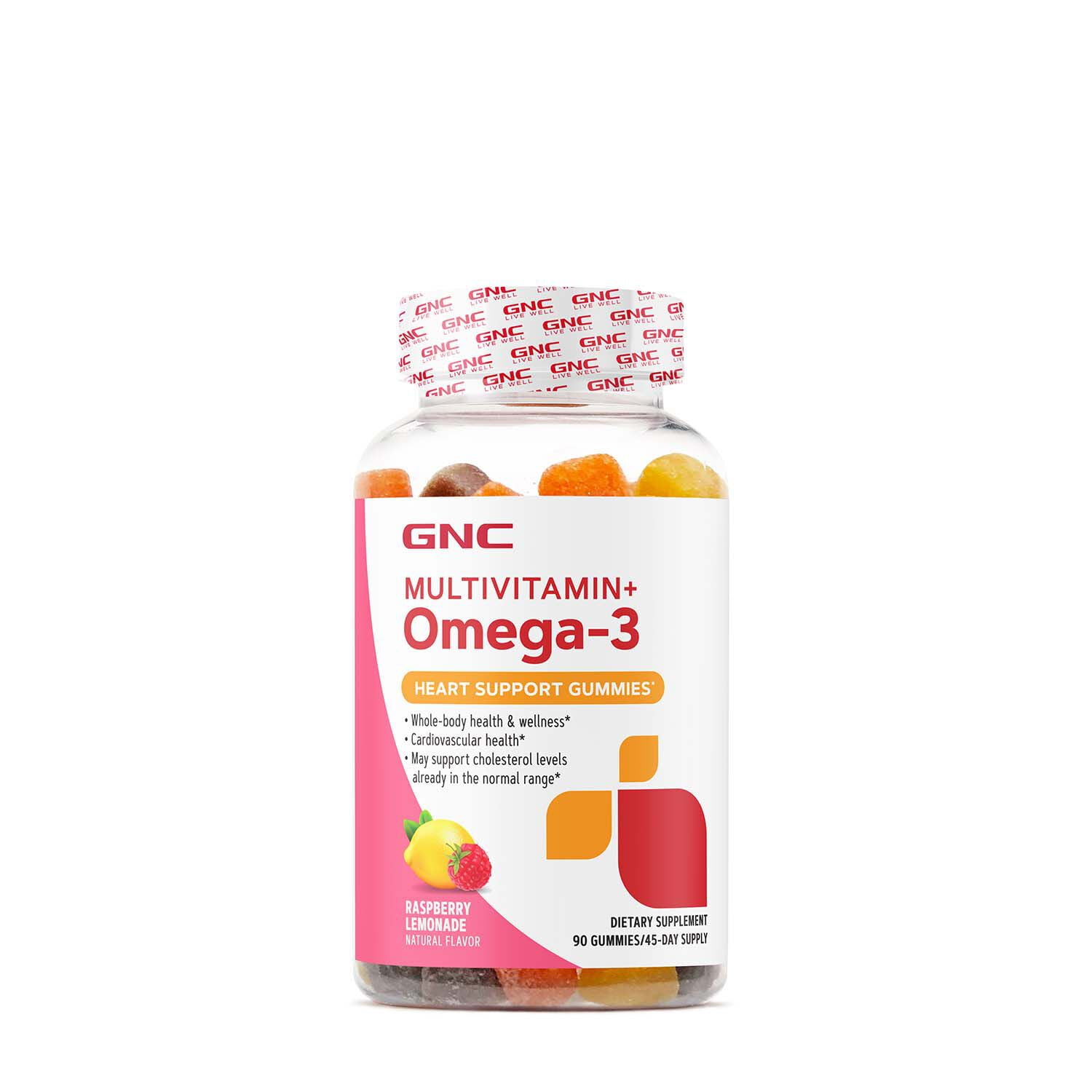 GNC Multivitamin + Omega-3, DHA Fish Oil, Brain Health Supplements, 90 ...