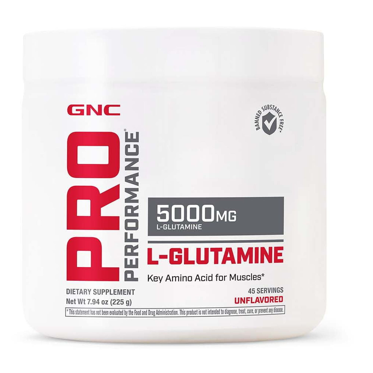 GNC Pro Performance L-Glutamine 5000mg - Unflavored | 45 Servings - Walmart.com
