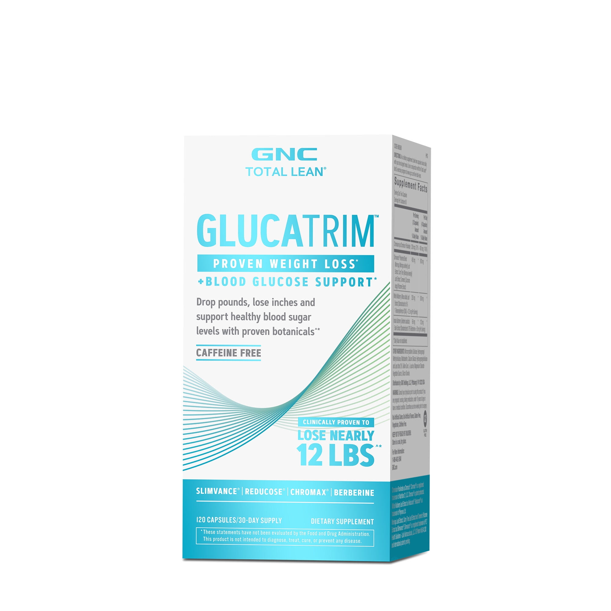 GNC Total Lean GlucaTrim - Fitness Supplement, 120 Capsules (60 ...