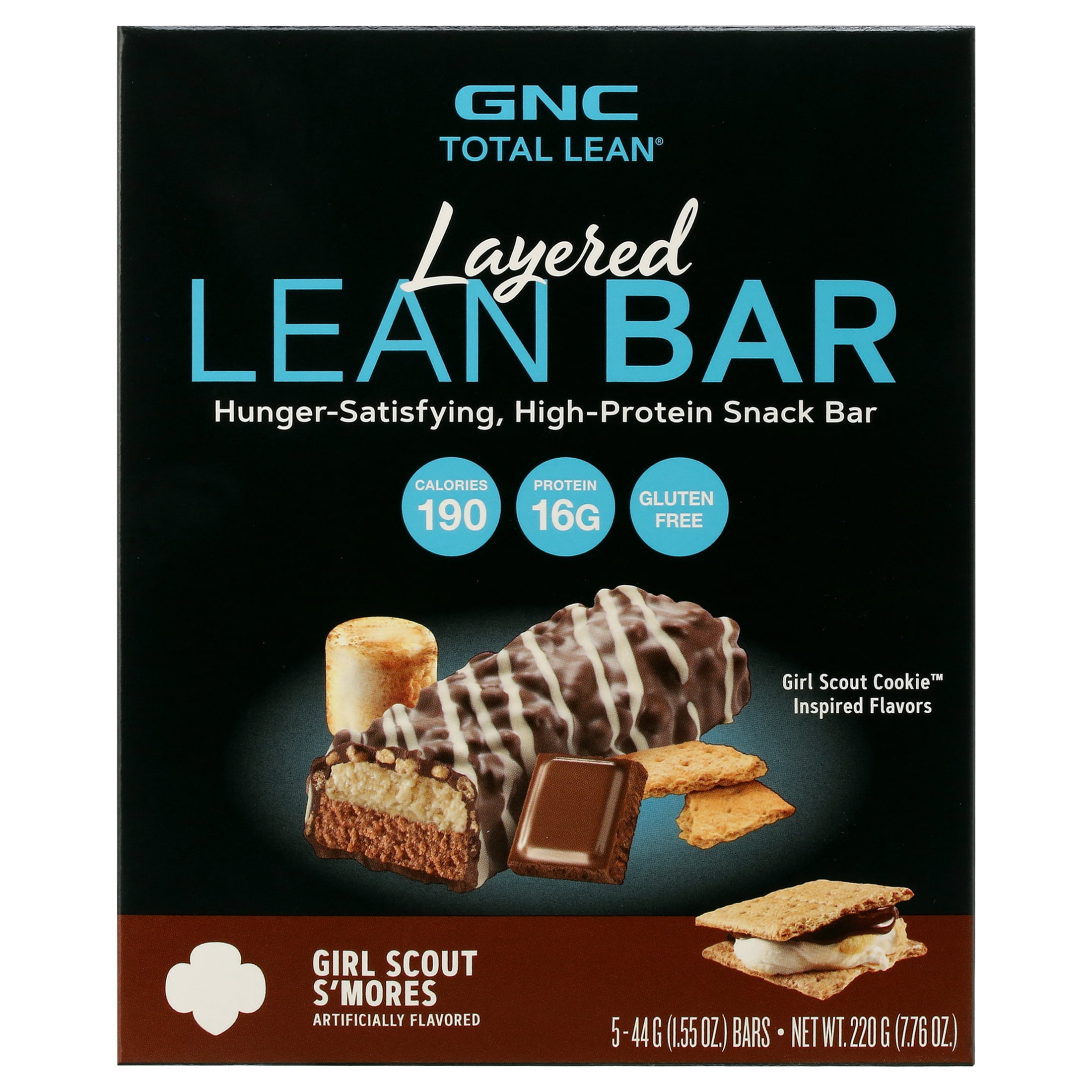 GNC Total Lean Layered Lean Bar, Hunger Satisfying, High Protein Snack ...