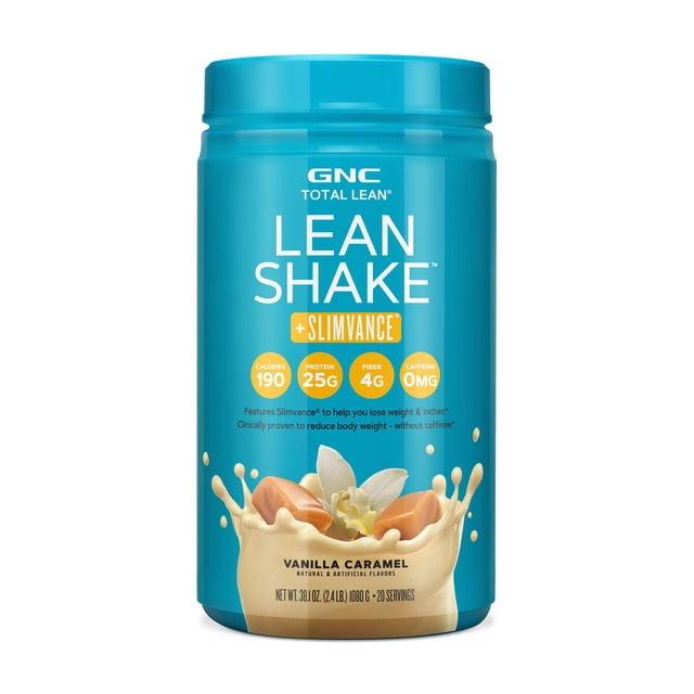 GNC Total Lean Shake + Slimvance, Caffeine Free Protein Powder, Helps ...