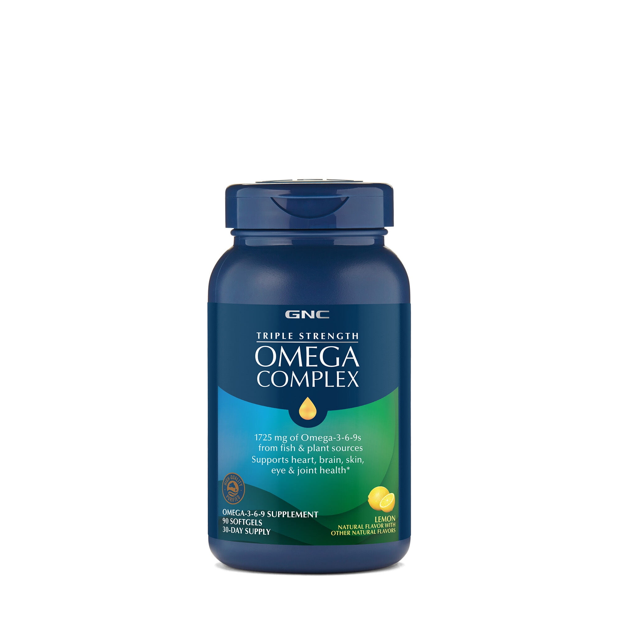 GNC Triple Strength Omega Complex provides 1725 mg of potent Omega-3-6 ...