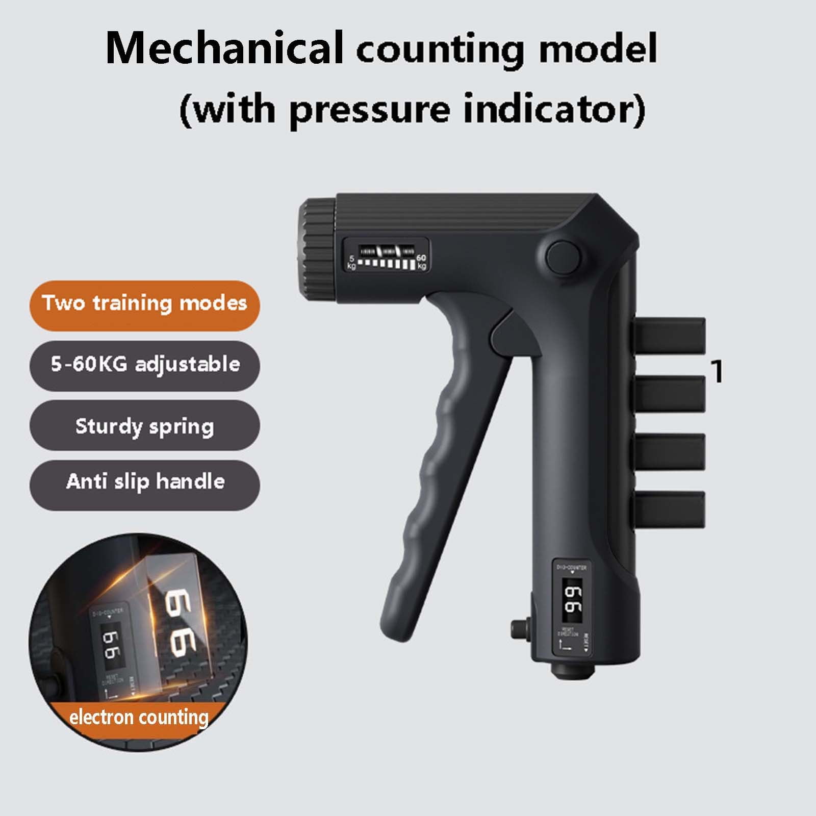 GNFQXSS Adjustable Electronic Grip Strength Trainer - Counting Device for Hand and Finger ...