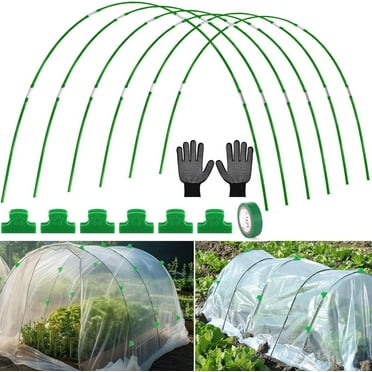 Garden Mesh Netting & Hoops Kit, 8 x 26 FT Plant Cover with Bracket for ...