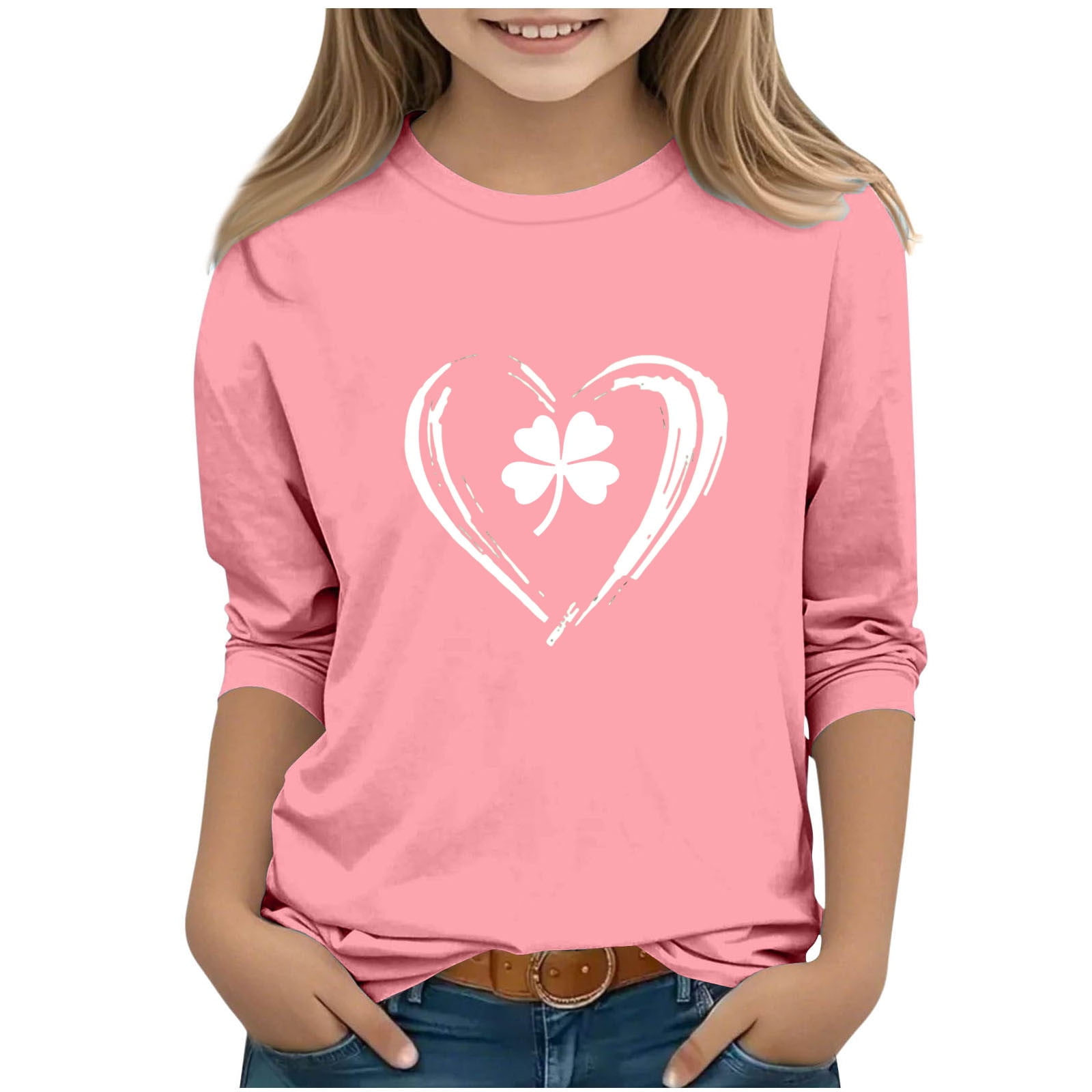 GNFQXSS St Patricks Day Kids Tunic Crew Neck Relaxed Sleeve Friendly ...