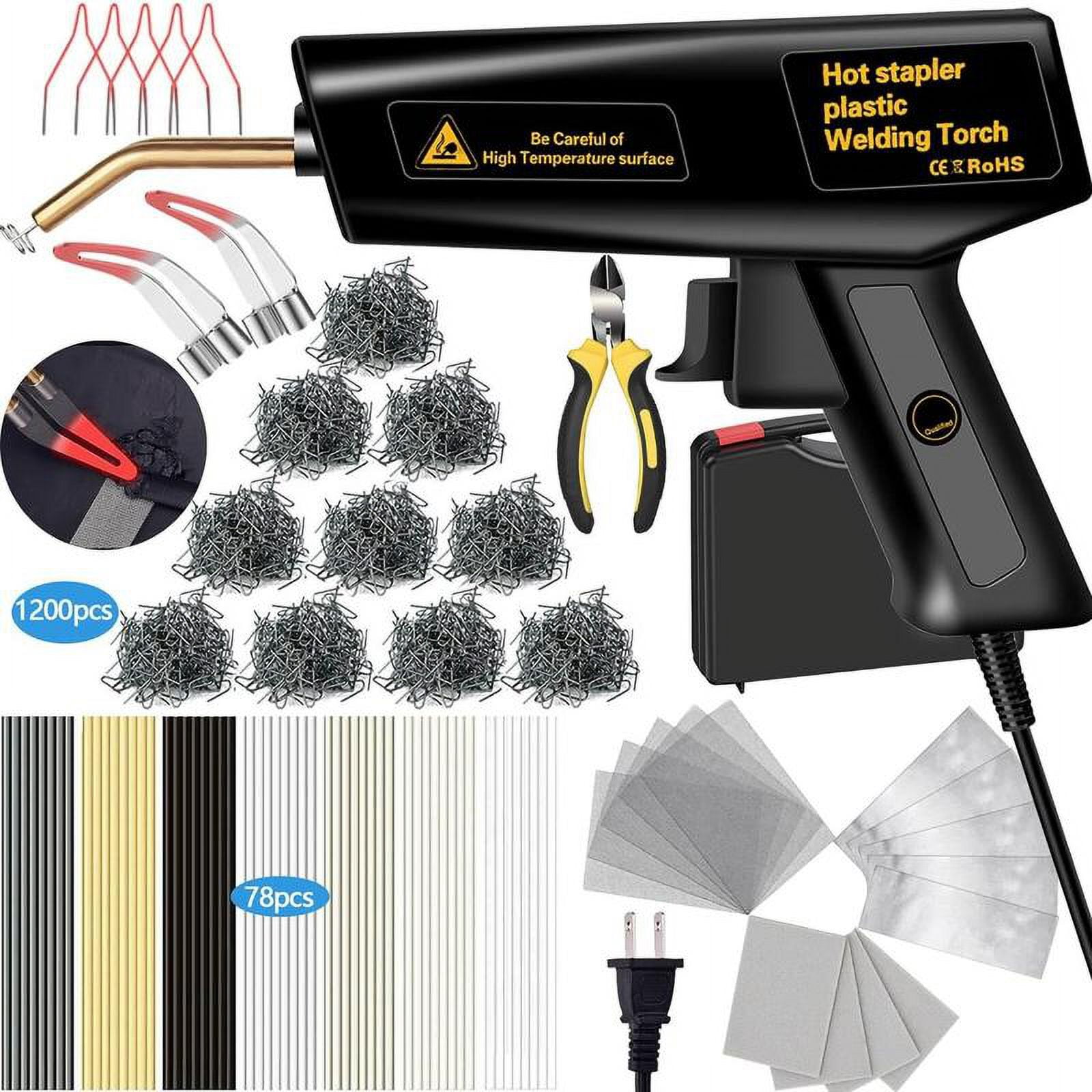 GNI,200W Plastic Welder Tool Kit, 1200PCS Staples 78PCS Plastic Welding ...