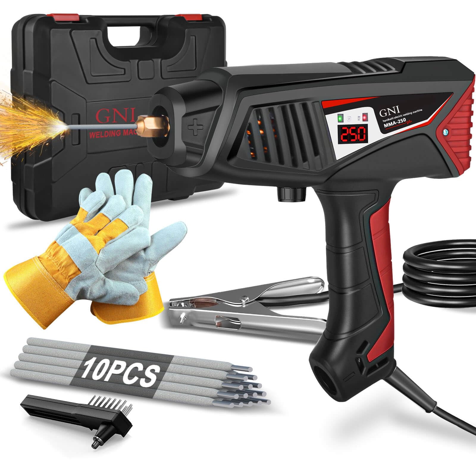 GNI Welding Machine Handheld, Portable Welder Machine 110V with Toolbox ...