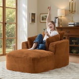 GNIXUU 45"W Boneless Chair Lounge Indoor,Reading Chaise with Deep Seat ...