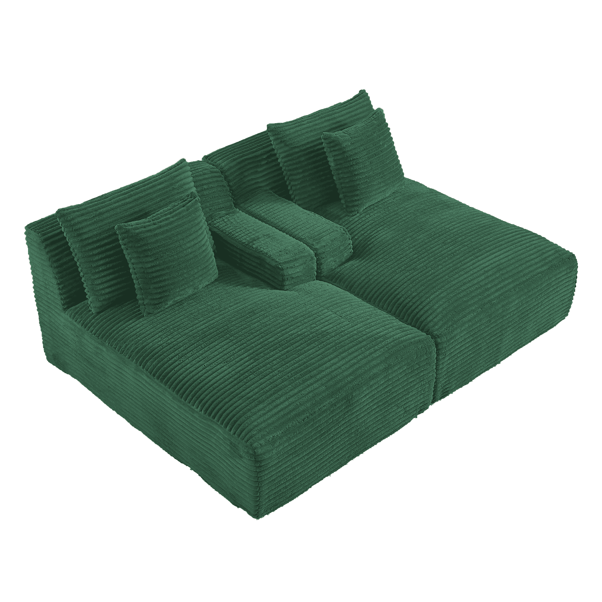 GNIXUU 78"Oversized Double Chaise Lounge Indoor, Corduroy Sleeper ...