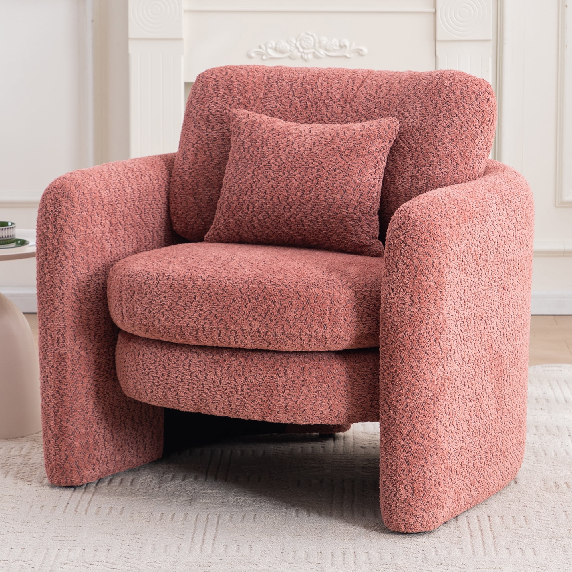 GNIXUU Chenille Oversized Accent Armchair ,35 " Wide Comfy Reading ...