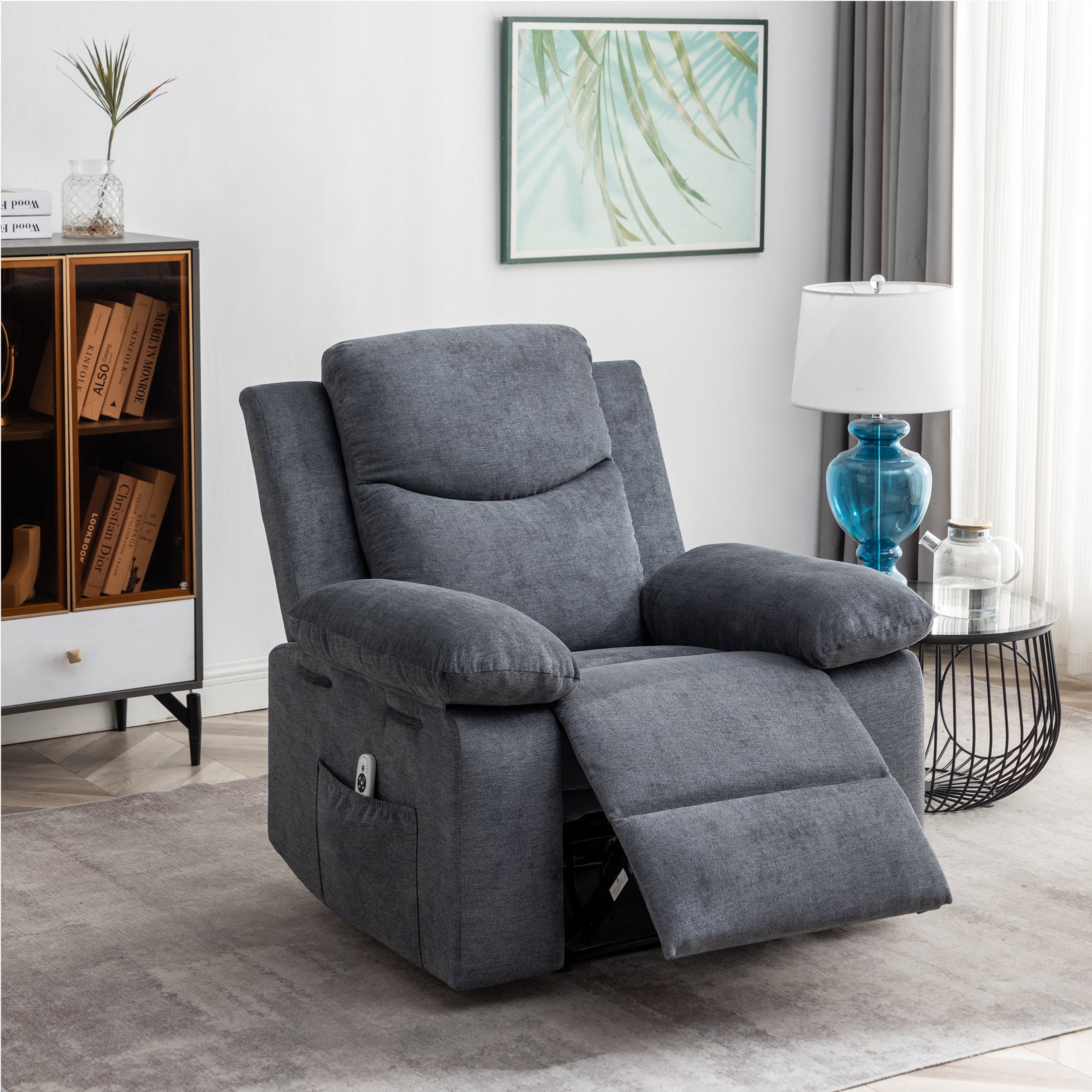 GNIXUU Power Recliner Chair with Adjustable Massage Function,Recliner ...