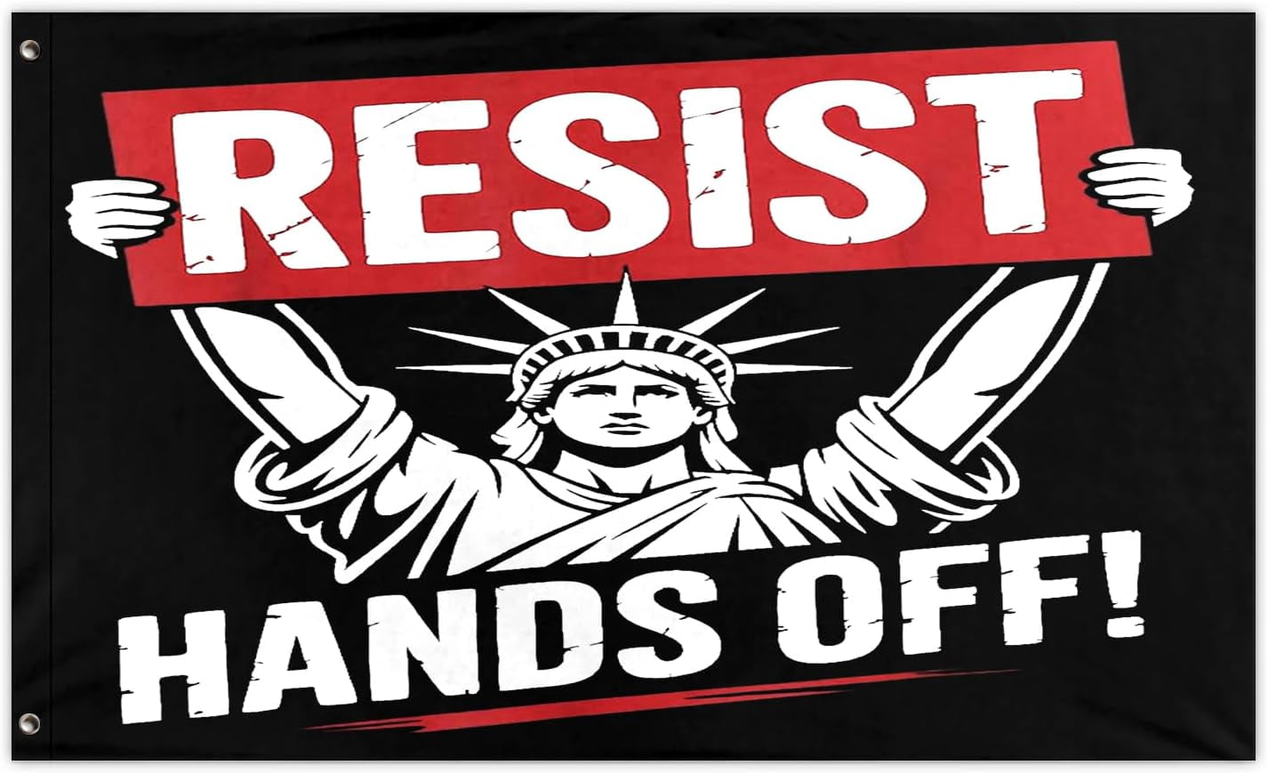 GNKVC Hands Off Statue of Liberty Double-layer Flags For Room Cool ...